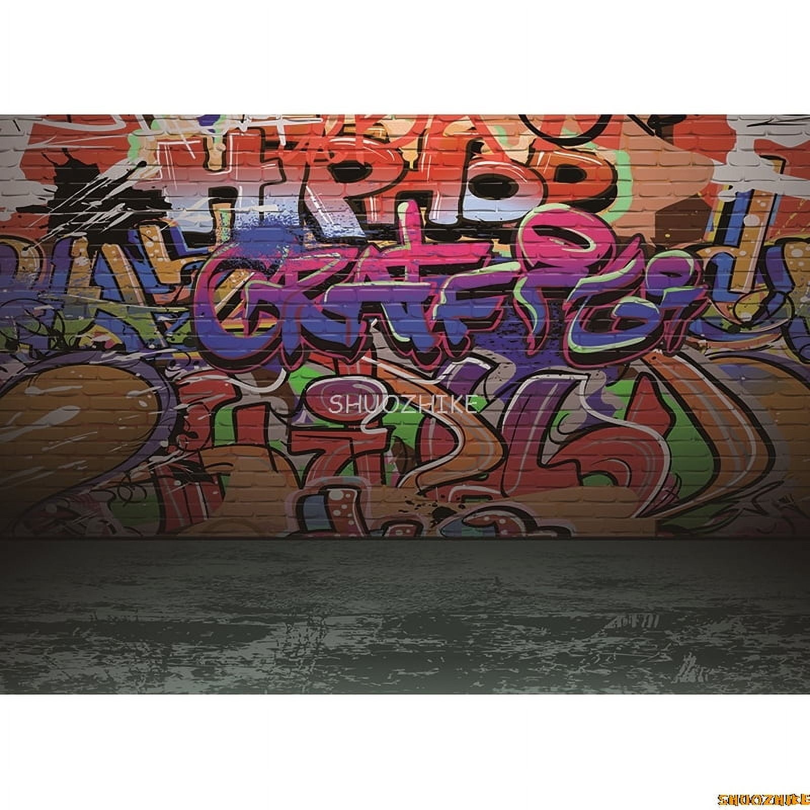 Graffiti Antique Brick Wall Photography Backdrops Props Cemt Texture St ...