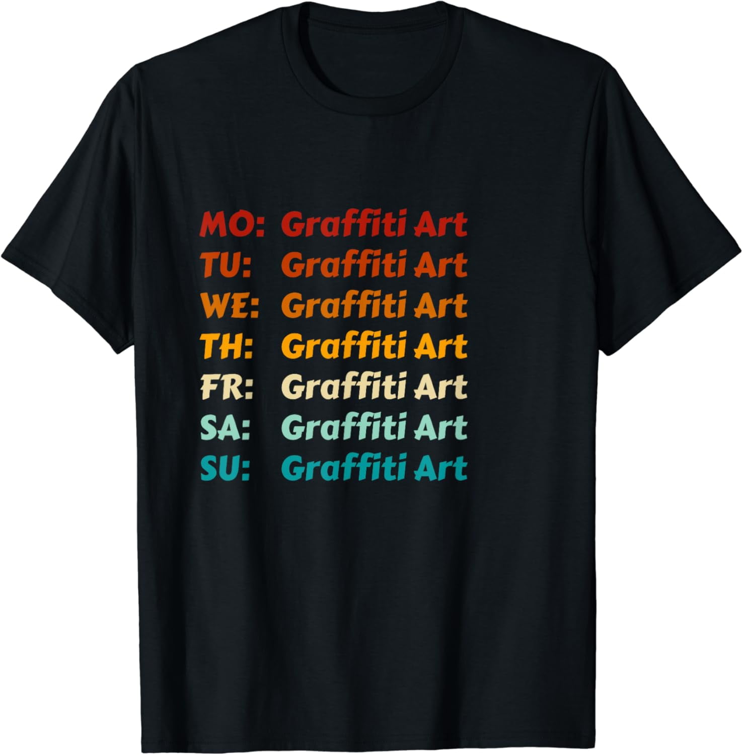 Graffiti Art Every Day Outfit Clothes Graffiti Art T-Shirt - Walmart.com