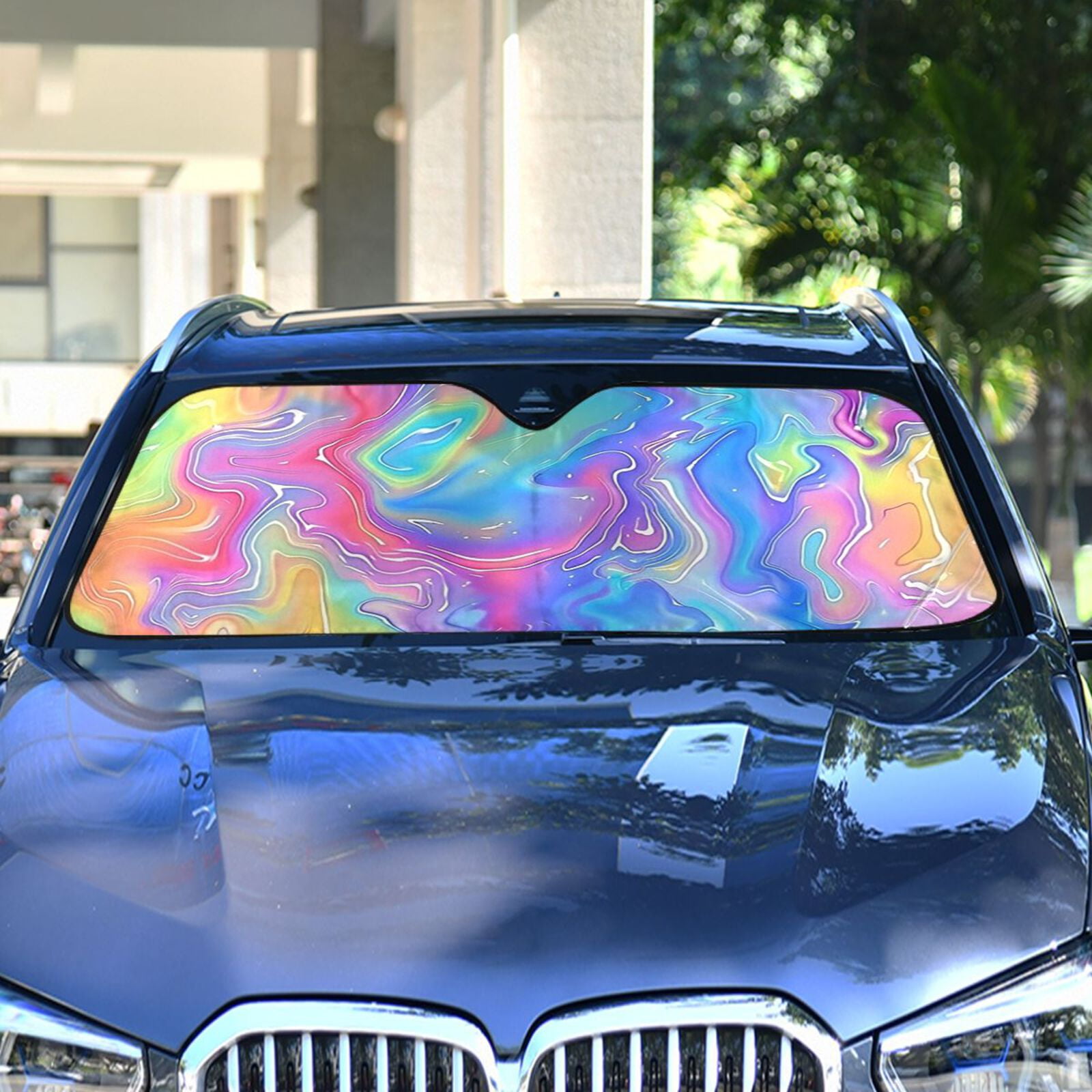 Graffiti Automotive Front Car Windshield Sun Shade Reflector Foldable ...