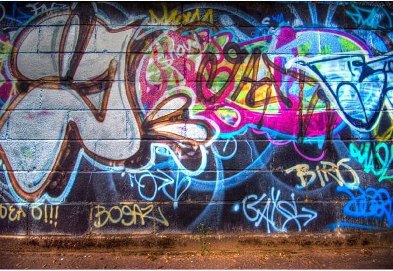 Graffiti Backdrop 80's Hip Hop Backdrops for Photography Hand Drawing ...