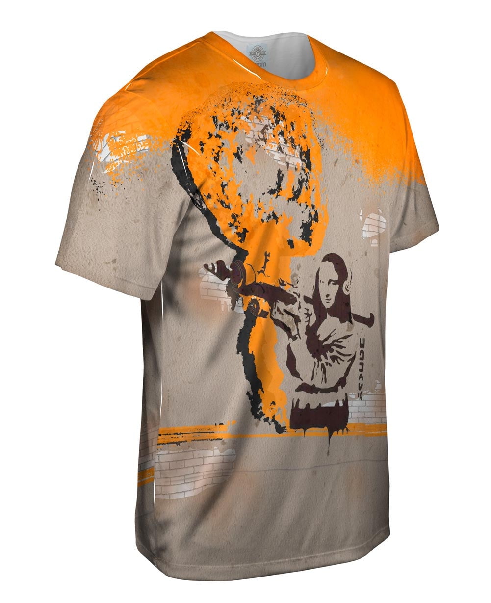 Graffiti Banksy Mona Lisa Mens T-Shirt All Over Print - Walmart.com