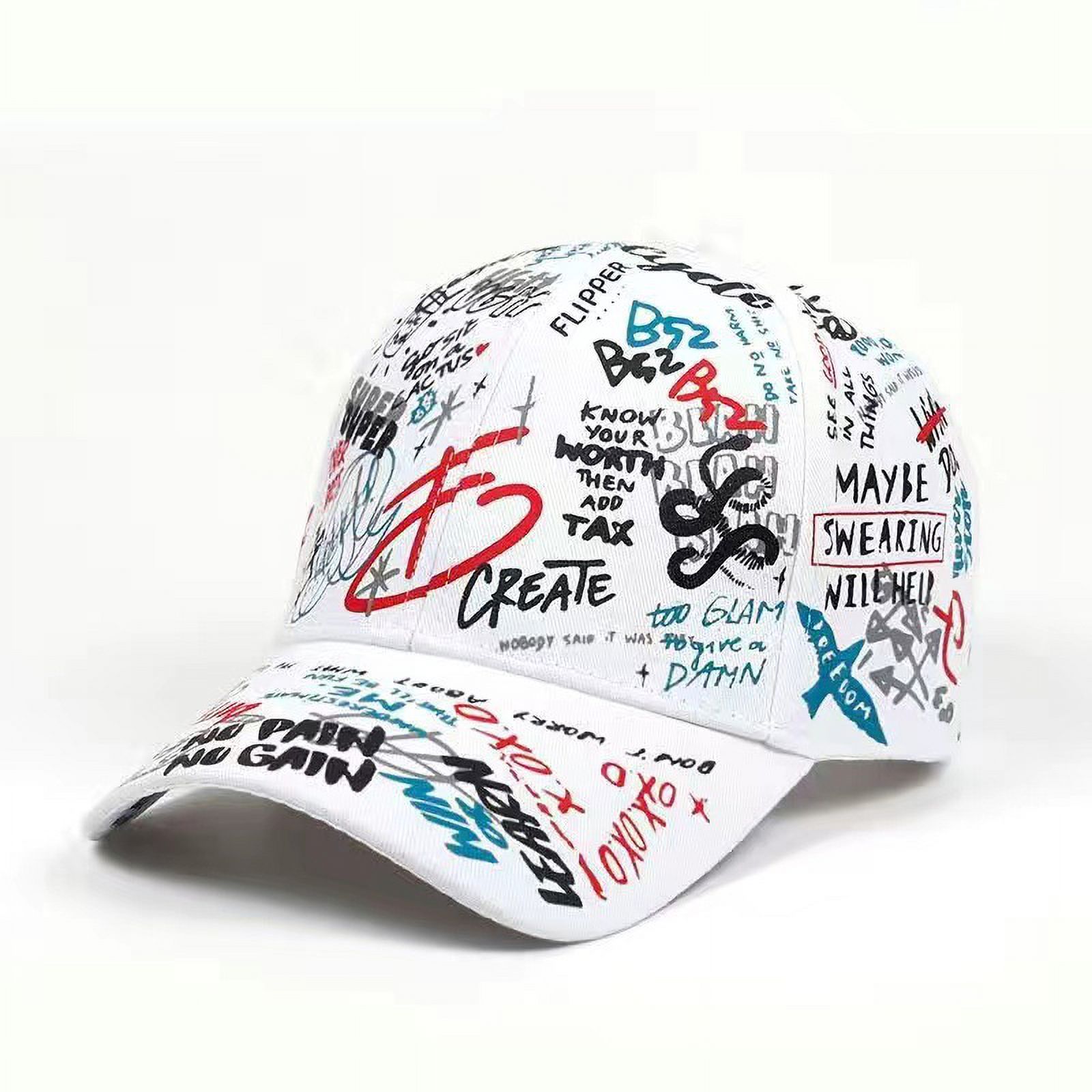 Graffiti Baseball Cap, Unisex Baseball Cap Adjustable Cotton Graffiti ...