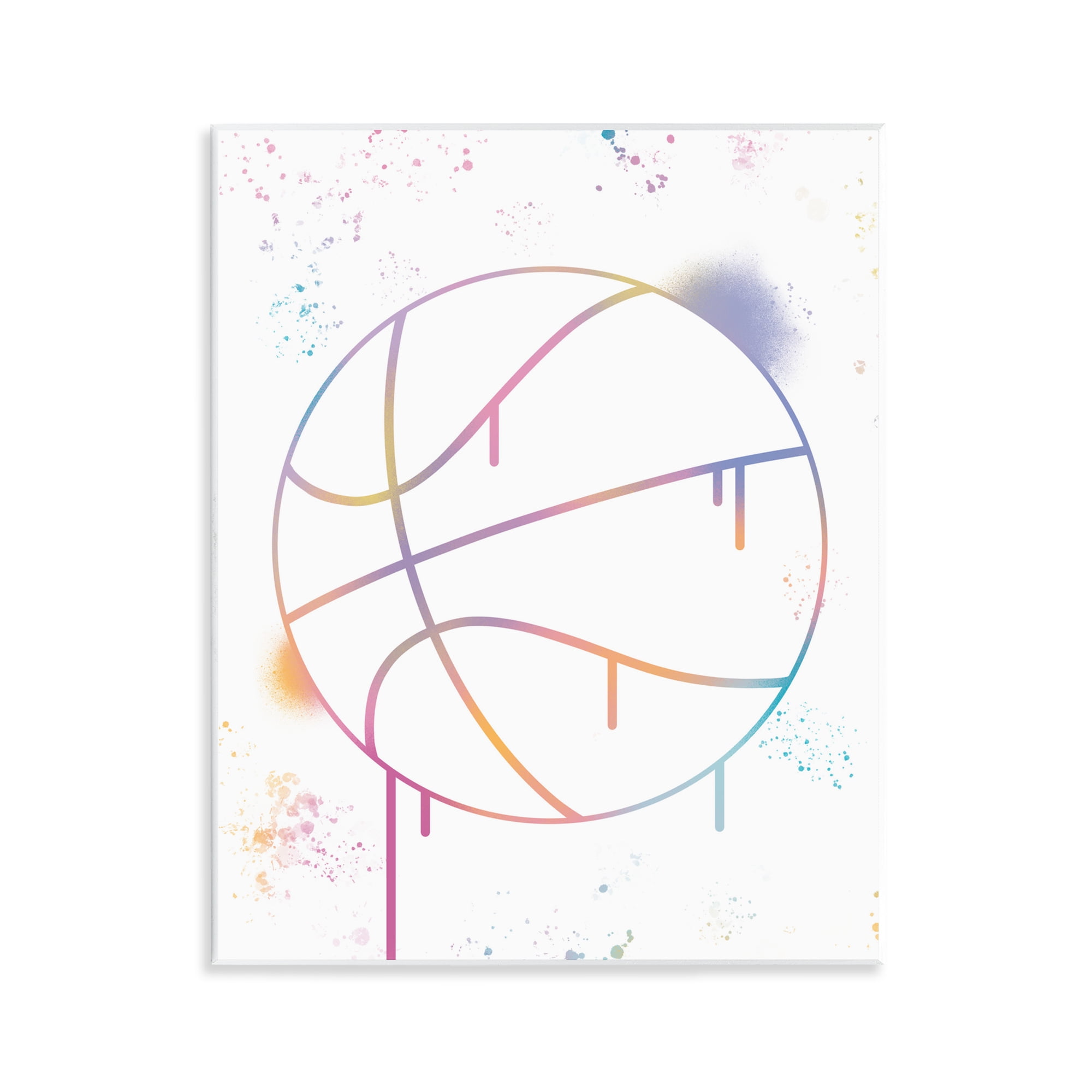 Stupell Industries Graffiti Basketball Drip Wall Plaque Art, design by ...
