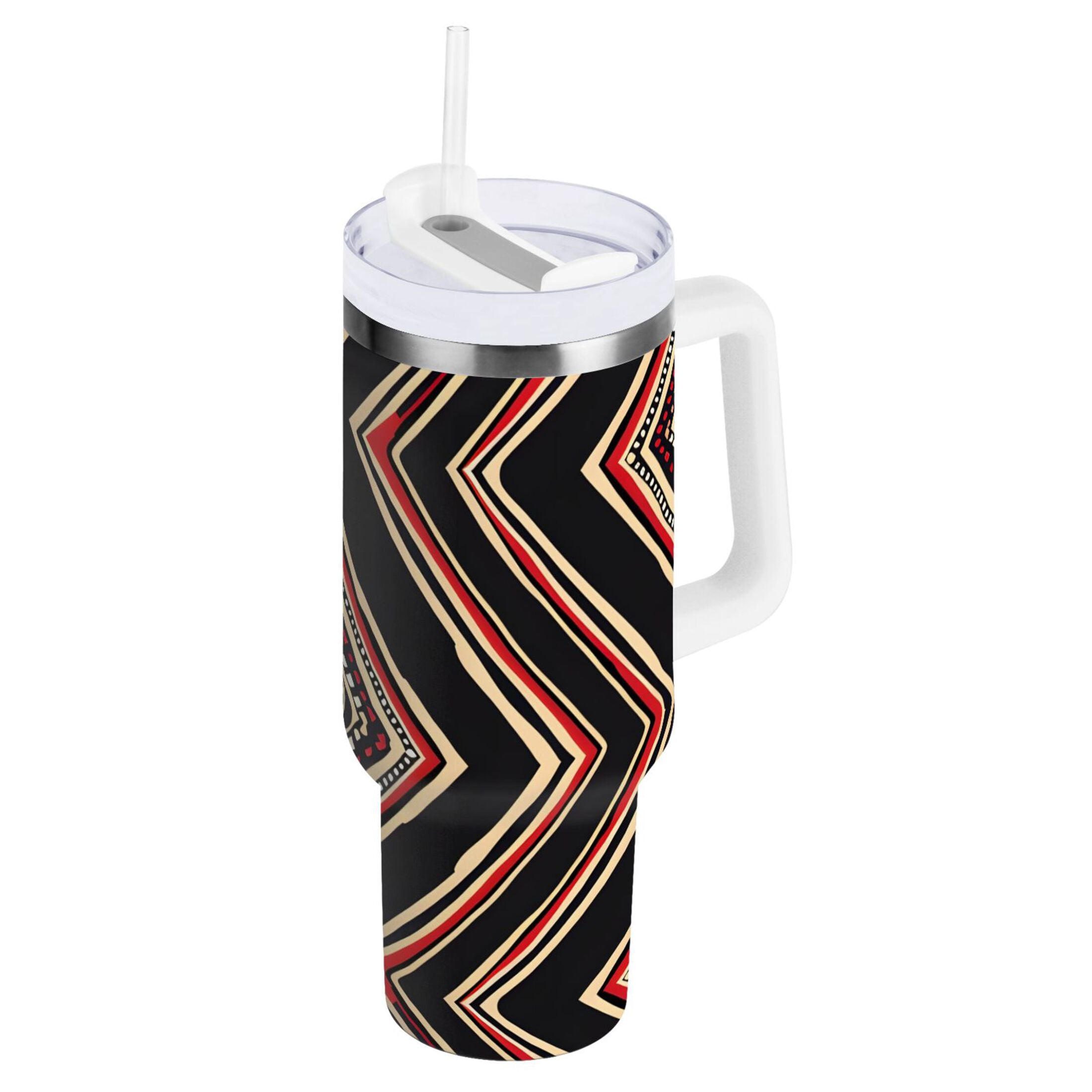Graffiti Bohomia Tumbler with Handle and Straw Insulated Travel Mug ...