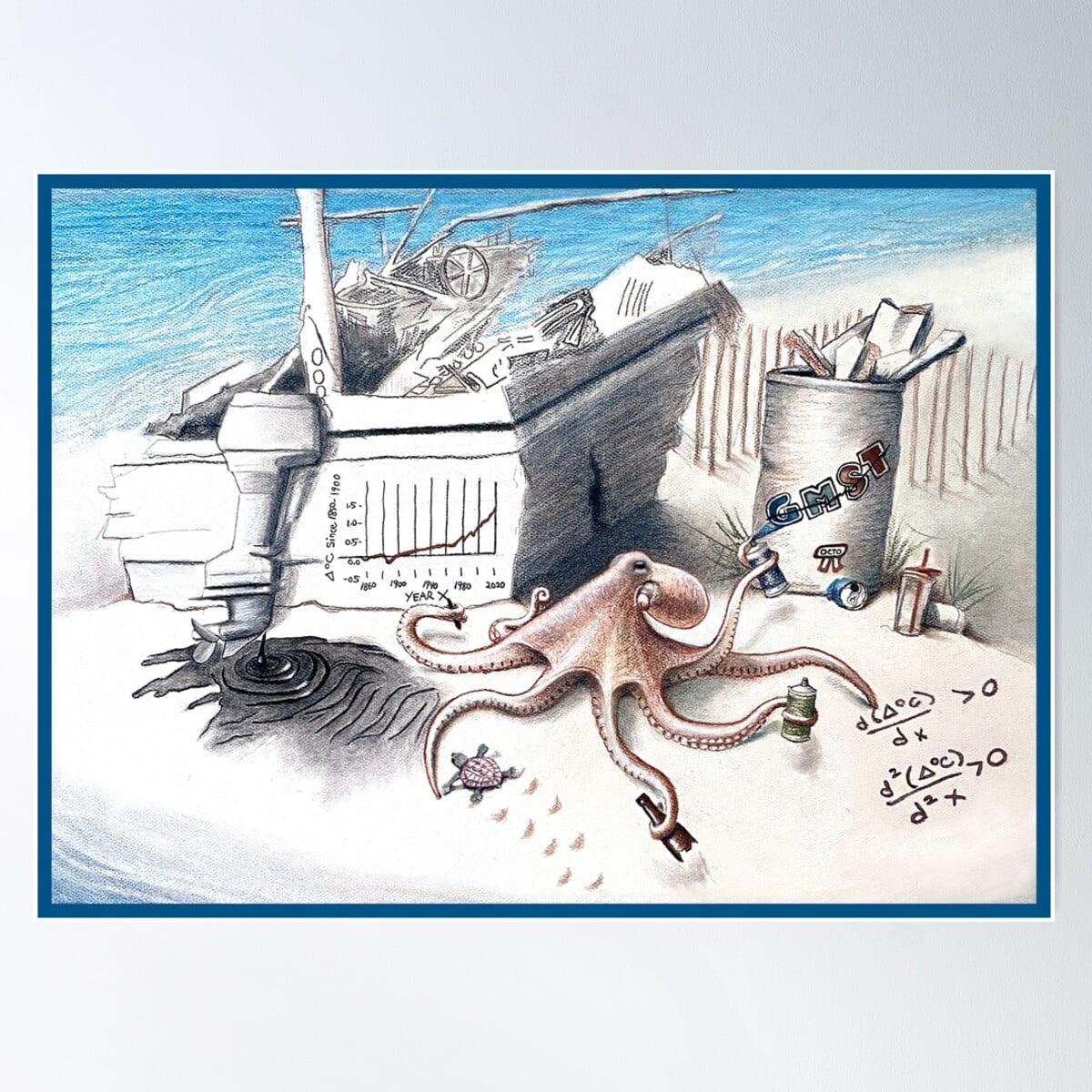 Graffiti By Octopi - "Do The Math" Poster Wall Art, Modern Wall Decor ...