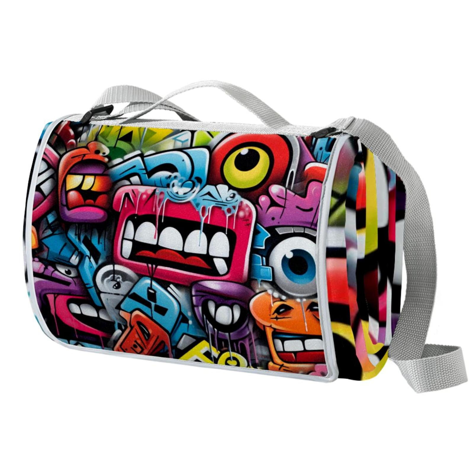 Graffiti Canvas Picnic Mat for Outdoor Activities and Beach Trips with ...