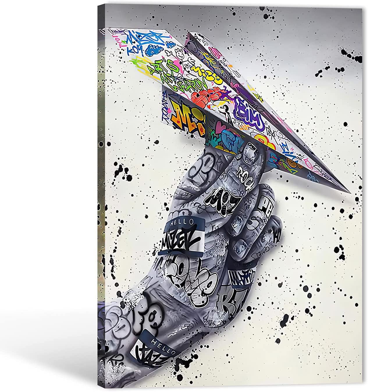 Graffiti Canvas Wall Art,Banksy Canvas Wall Art,Modern Banksy Street ...