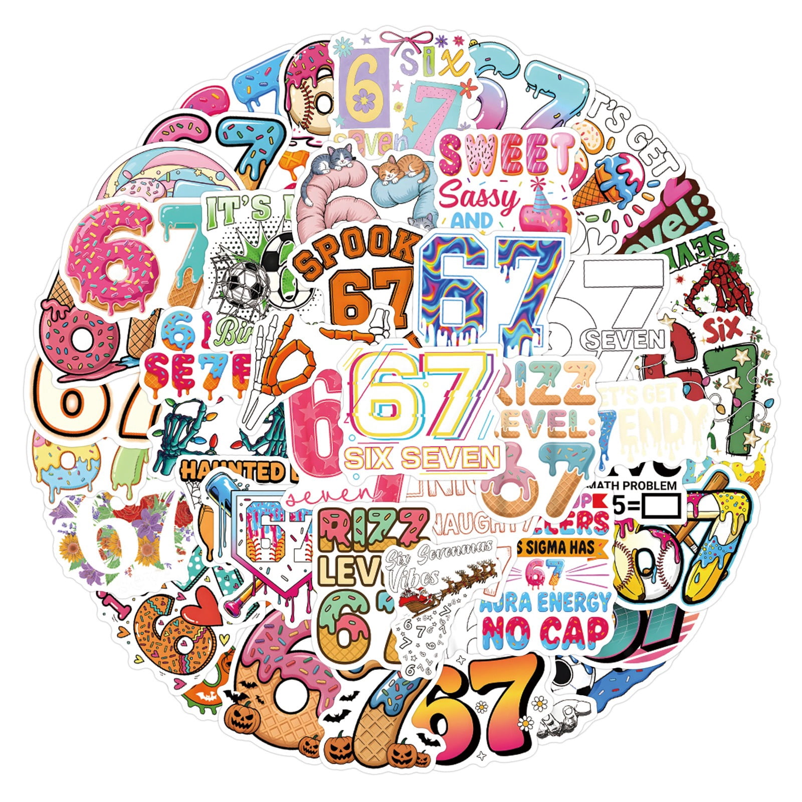Graffiti Cartoon Stickers Pack, Waterproof Vinyl Decals for Laptop ...