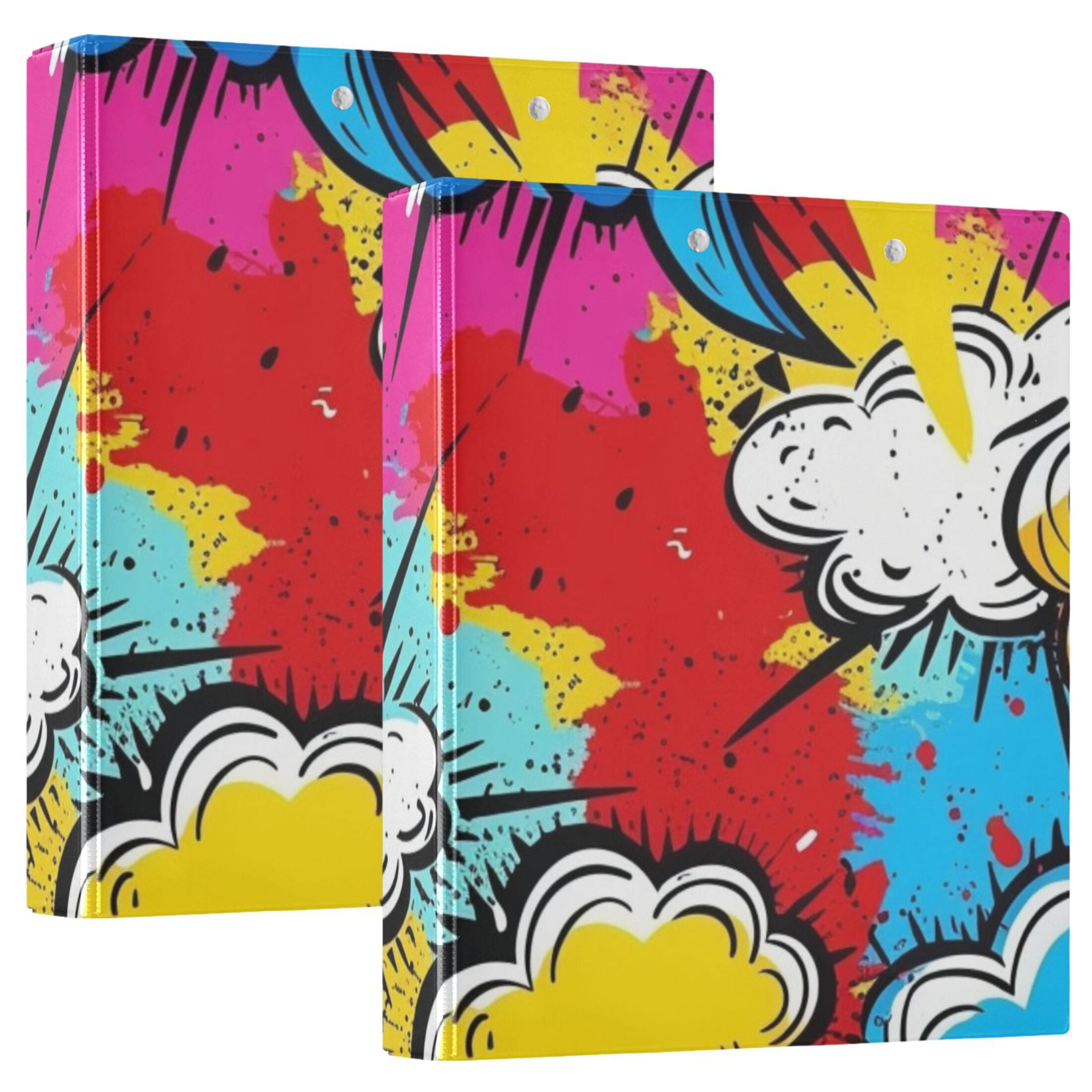 Graffiti Clouds 3 Ring Binders 1.5 inch Hardcover File Folders with ...