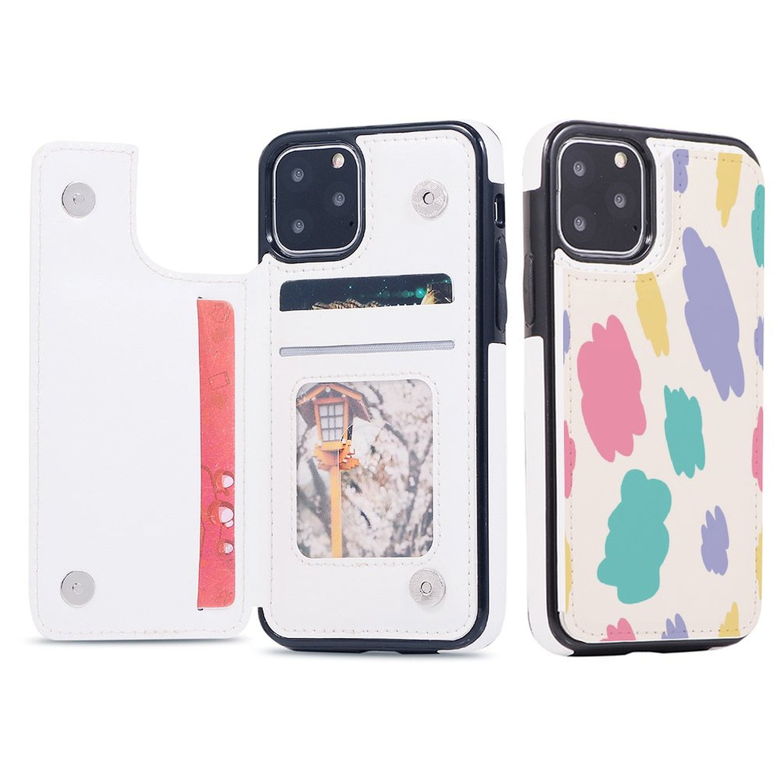 Graffiti, Color Palette Leather Wallet Case for iPhone 16 15 14 13 12 ...