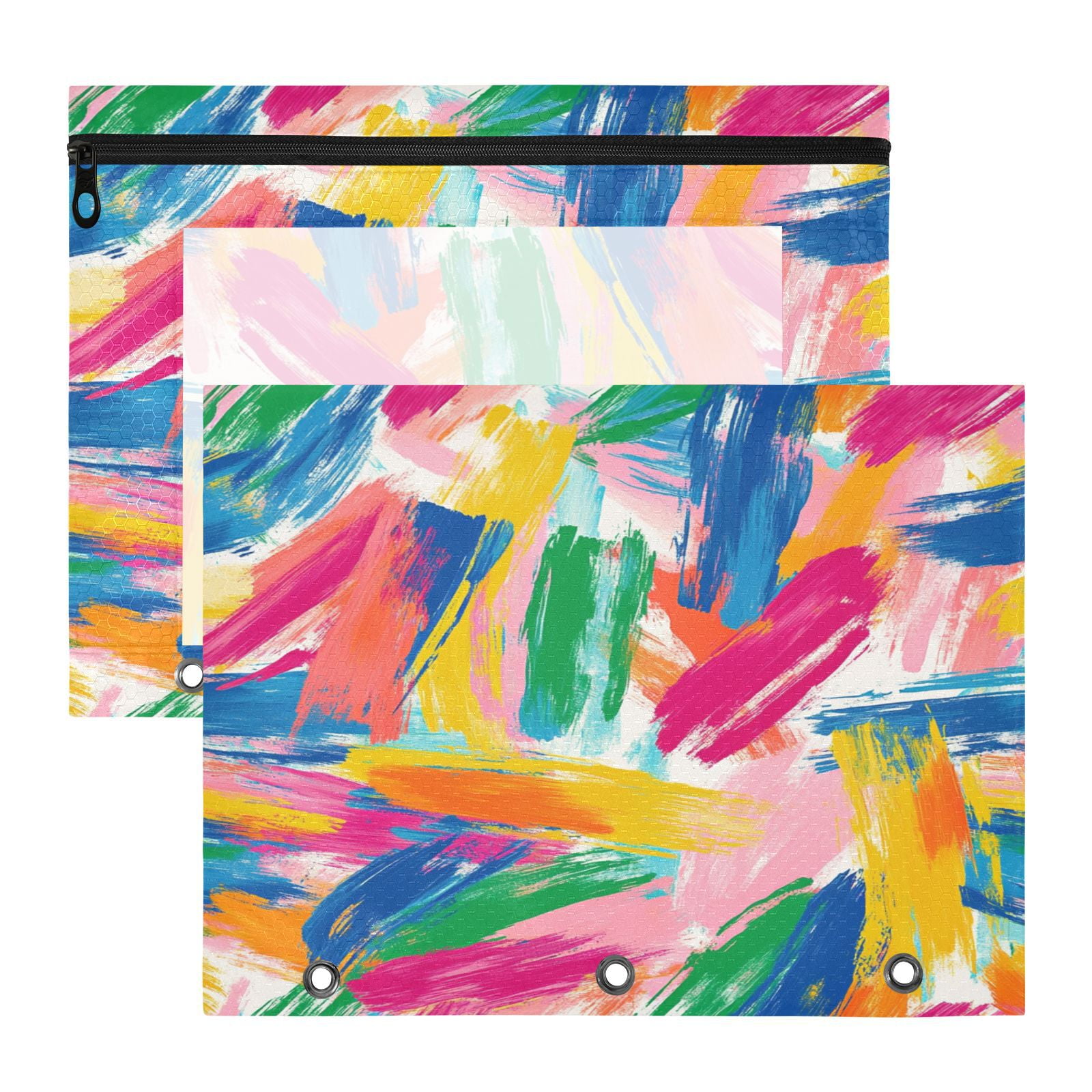 Graffiti Colorful A4 Pencil Pouch 3 Ring Zipper Pencil Pouches Pencil ...