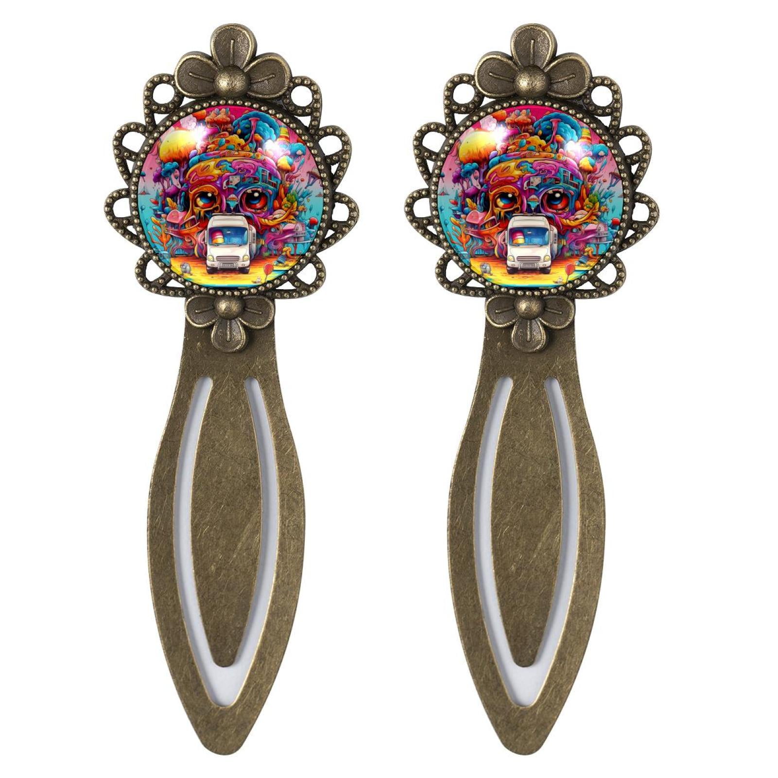 Graffiti Copper-Colored Lace Bookmarks - Set of 2 Stainless Steel ...