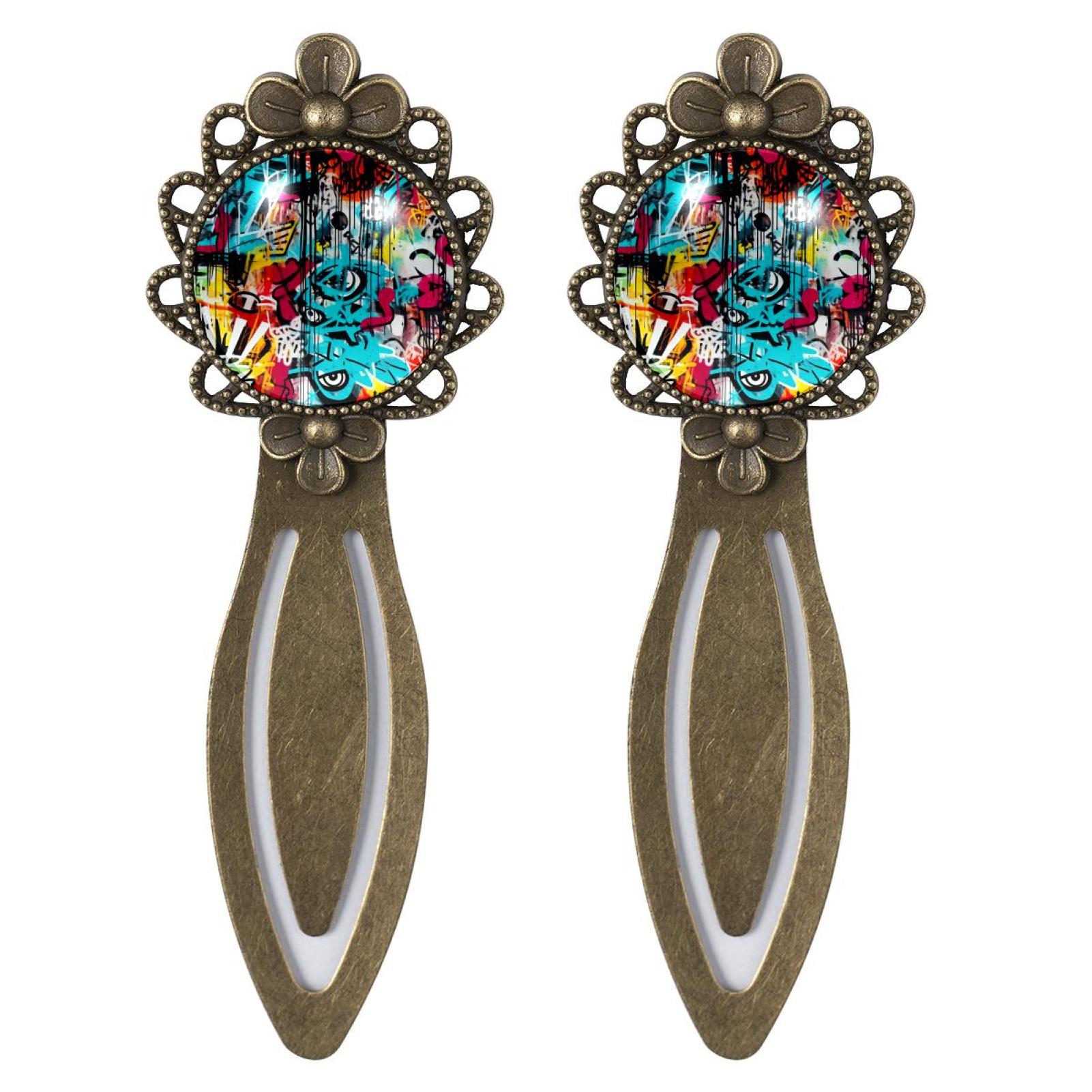 Graffiti Copper-Colored Lace Bookmarks Set of 2 - Stainless Steel ...