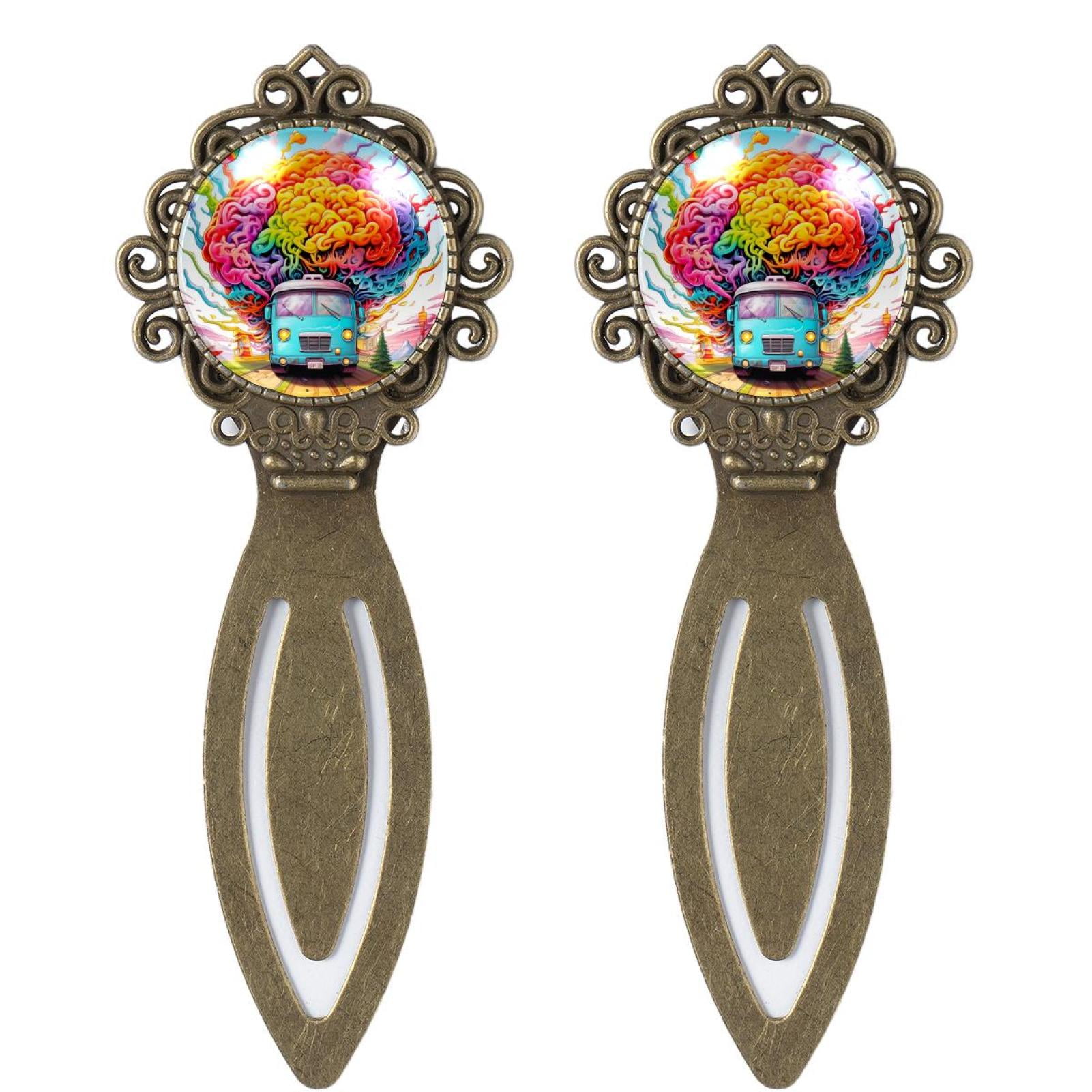 Graffiti Copper-Colored Stainless Steel Lace Bookmarks Set - Gift for ...