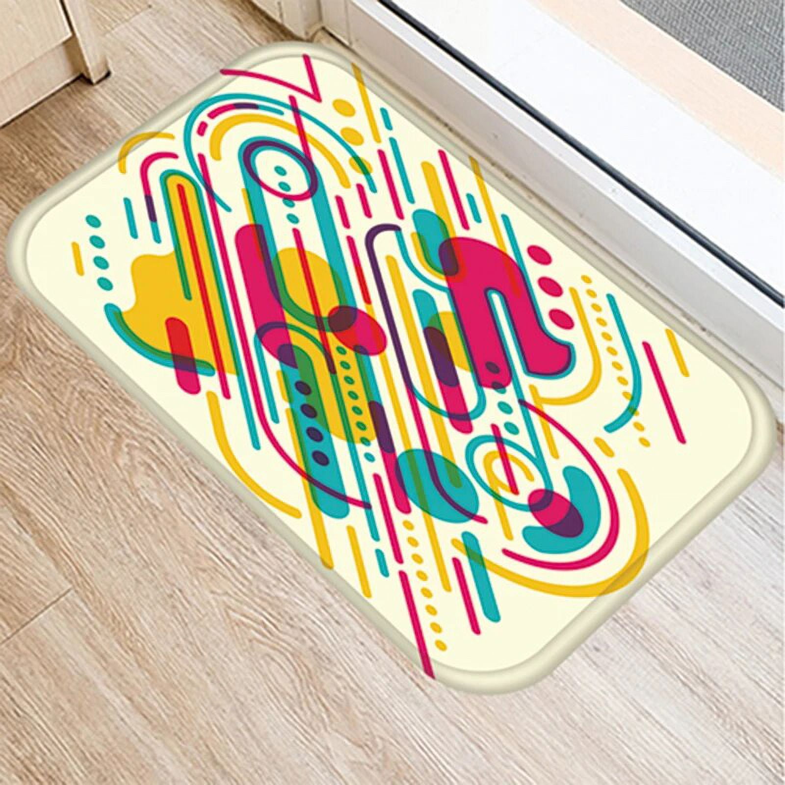 Graffiti Doormat for Mall Entrance Door Outdoor Indoor Striped Colorful ...