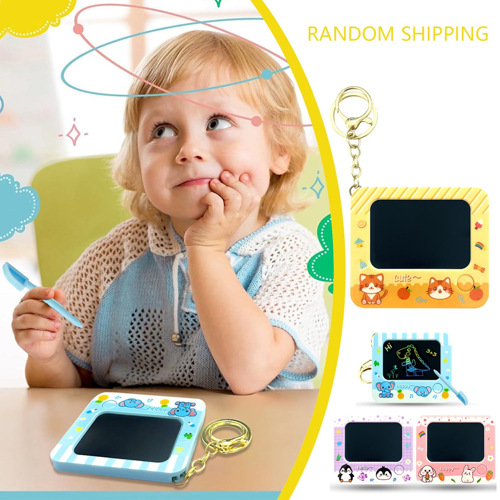 Graffiti Drawing Board Keychain/ LCD Drawing Board Keychain With One ...