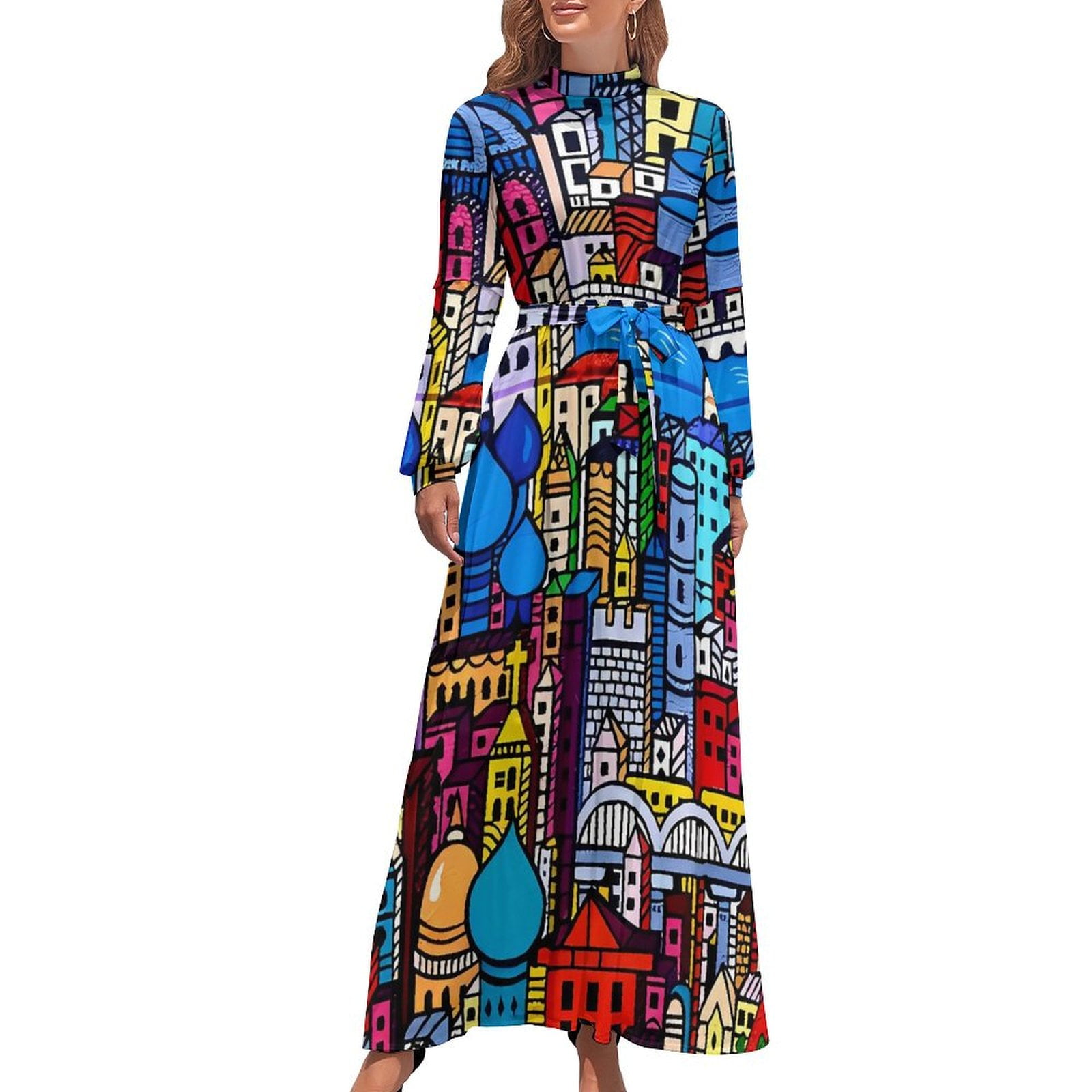 Graffiti Dress Sick Letter Print Aesthetic Beach Dresses Female Long ...