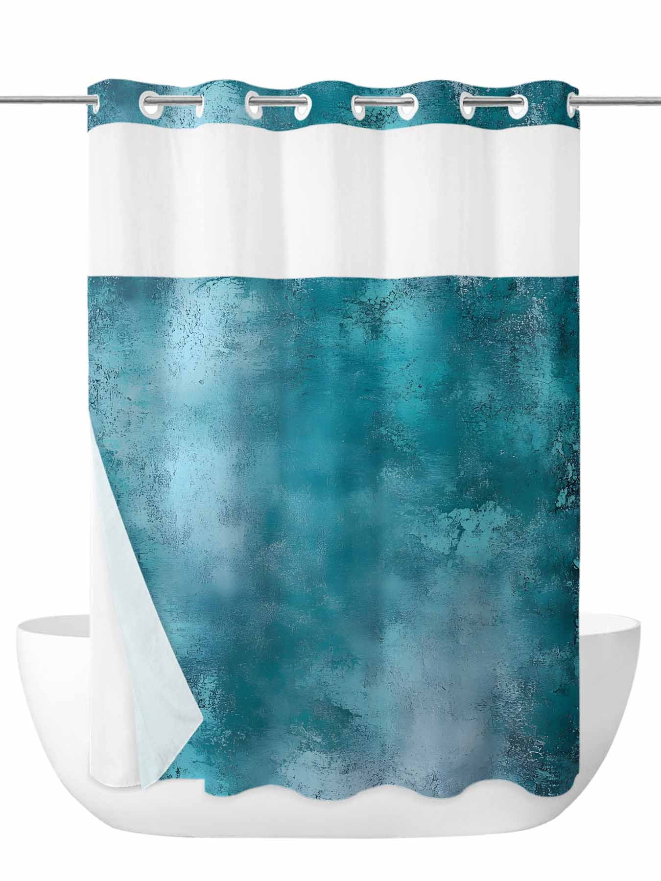 Graffiti Effects Modern Art No Hook Shower Curtain and Liner Set Retro ...