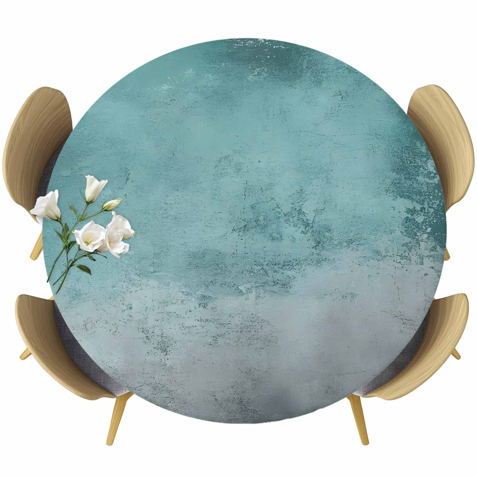 Graffiti Effects Modern Art Round Fitted Table Cover Retro Green ...