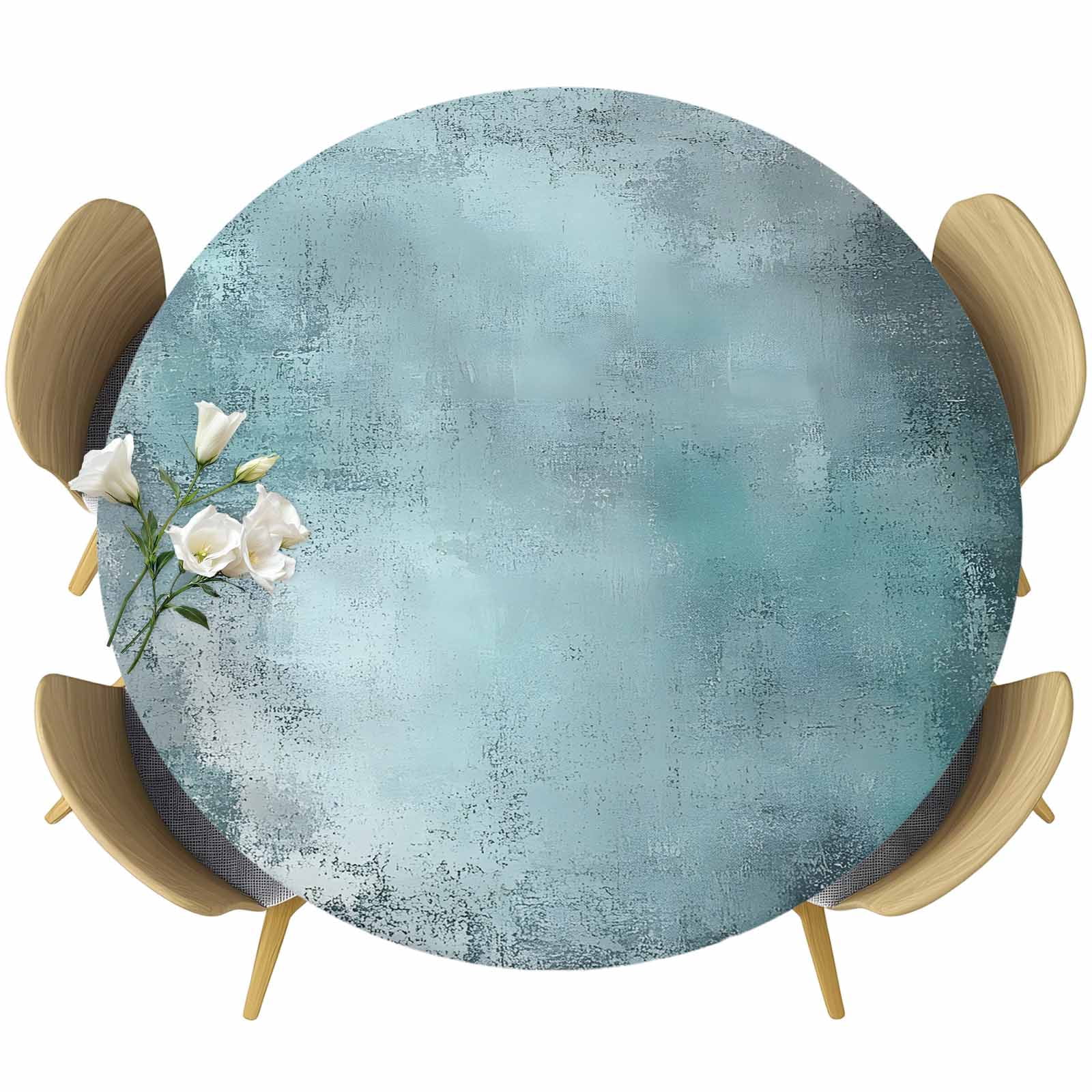 Graffiti Effects Modern Art Round Fitted Table Cover Vintage Green ...