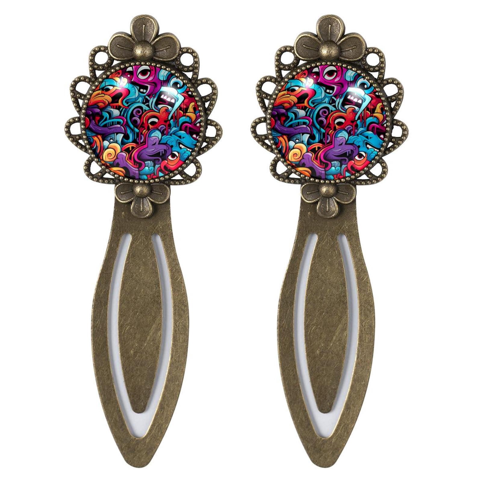Graffiti Elegant Vintage Copper-Colored Lace Bookmarks Set - Ideal ...