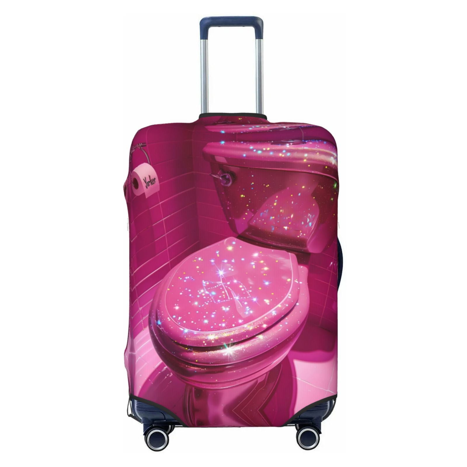 Sparkling Pink Toilet Travel Luggage Cover - Suitcase Covers For ...
