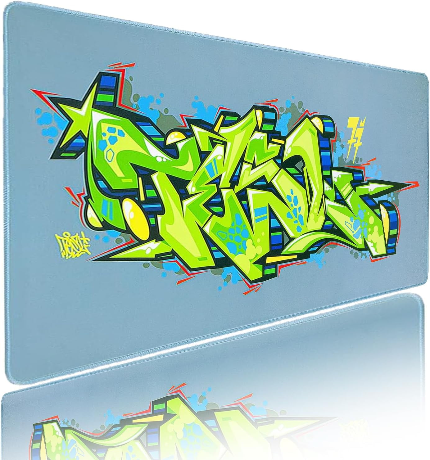 Graffiti Gaming Mouse Pad XXL Extended Non Slip Rubber Base Mouse Mat ...