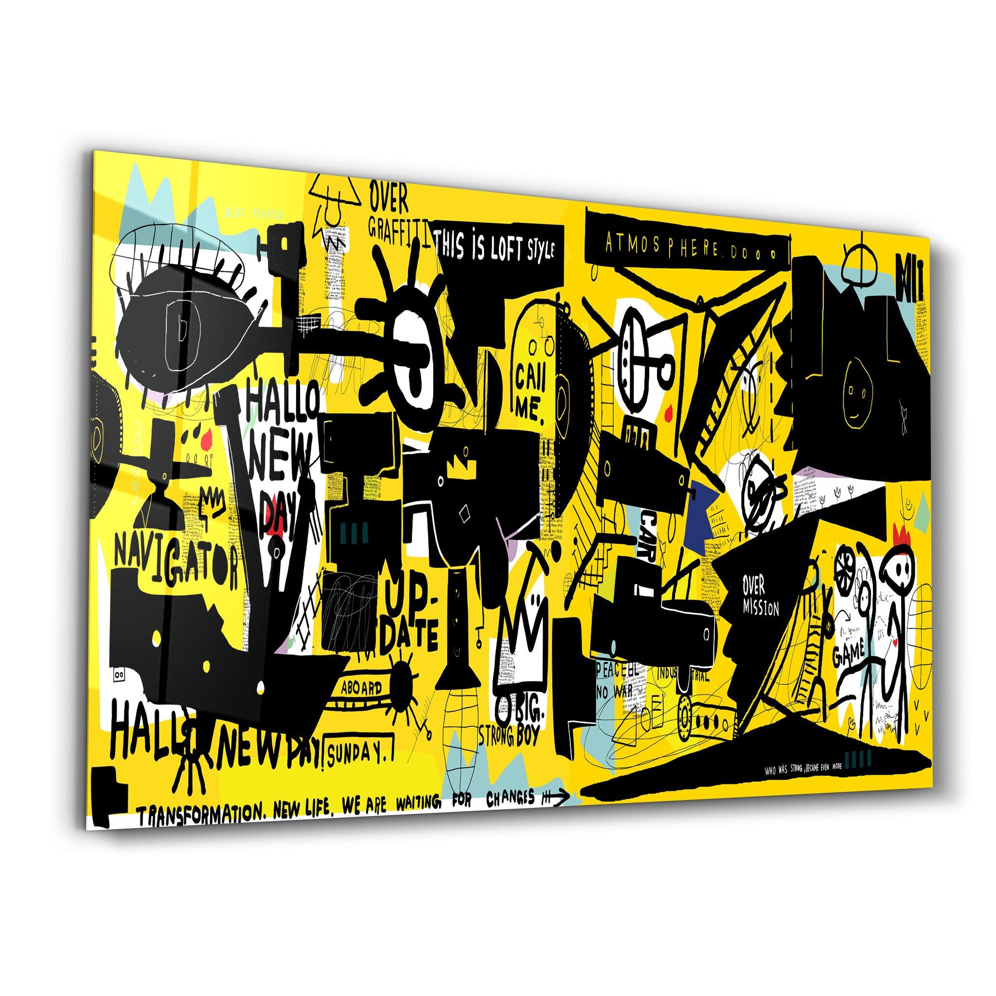 Graffiti Glass Wall Art - Walmart.com