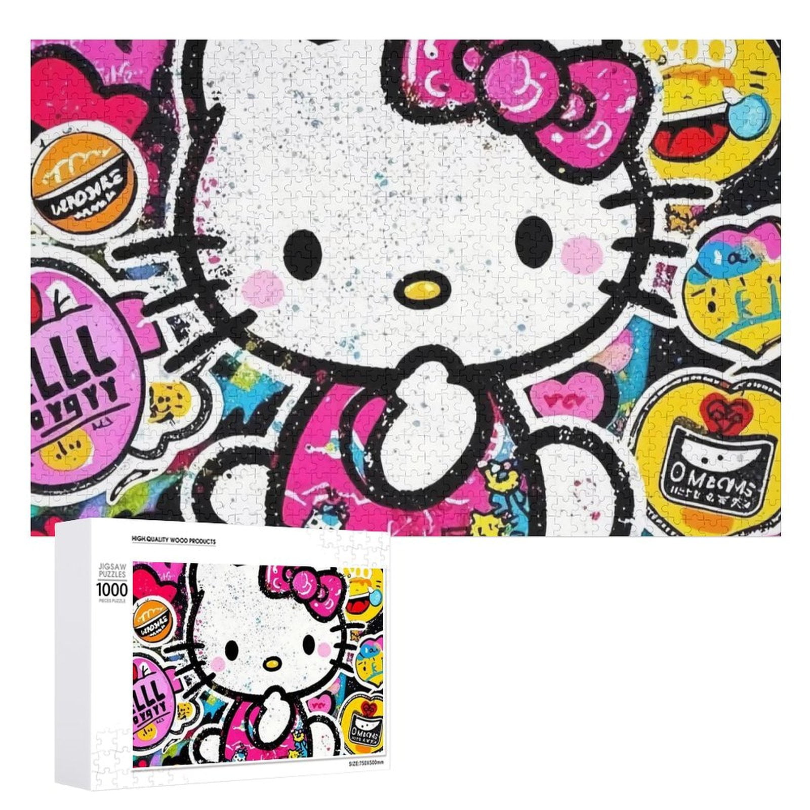 Graffiti Hello Kitty Puzzles for Adults 1000 Pieces - Puzzles ...