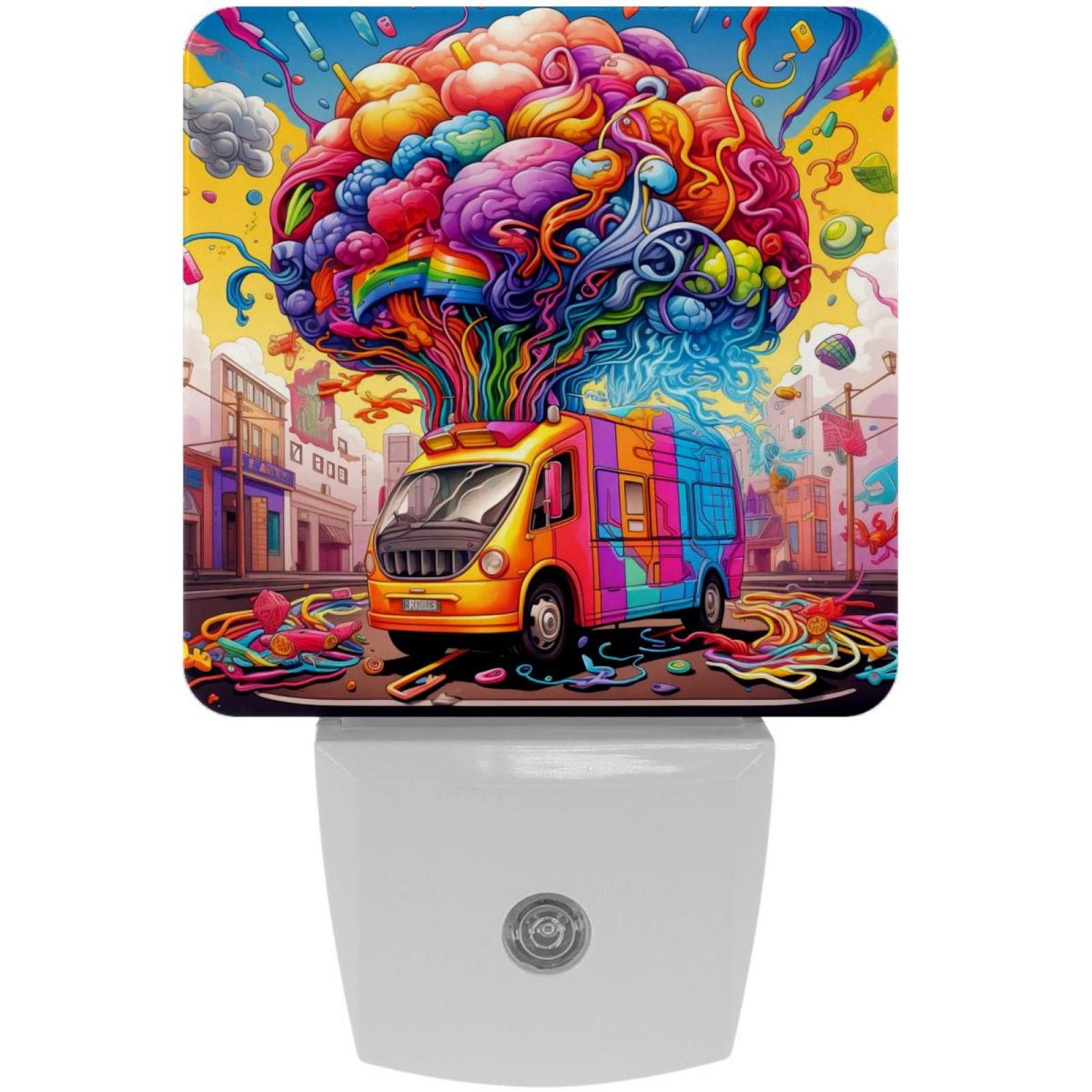 Graffiti LED Square Night Light - Energy Efficient Plug-in Nightlight ...