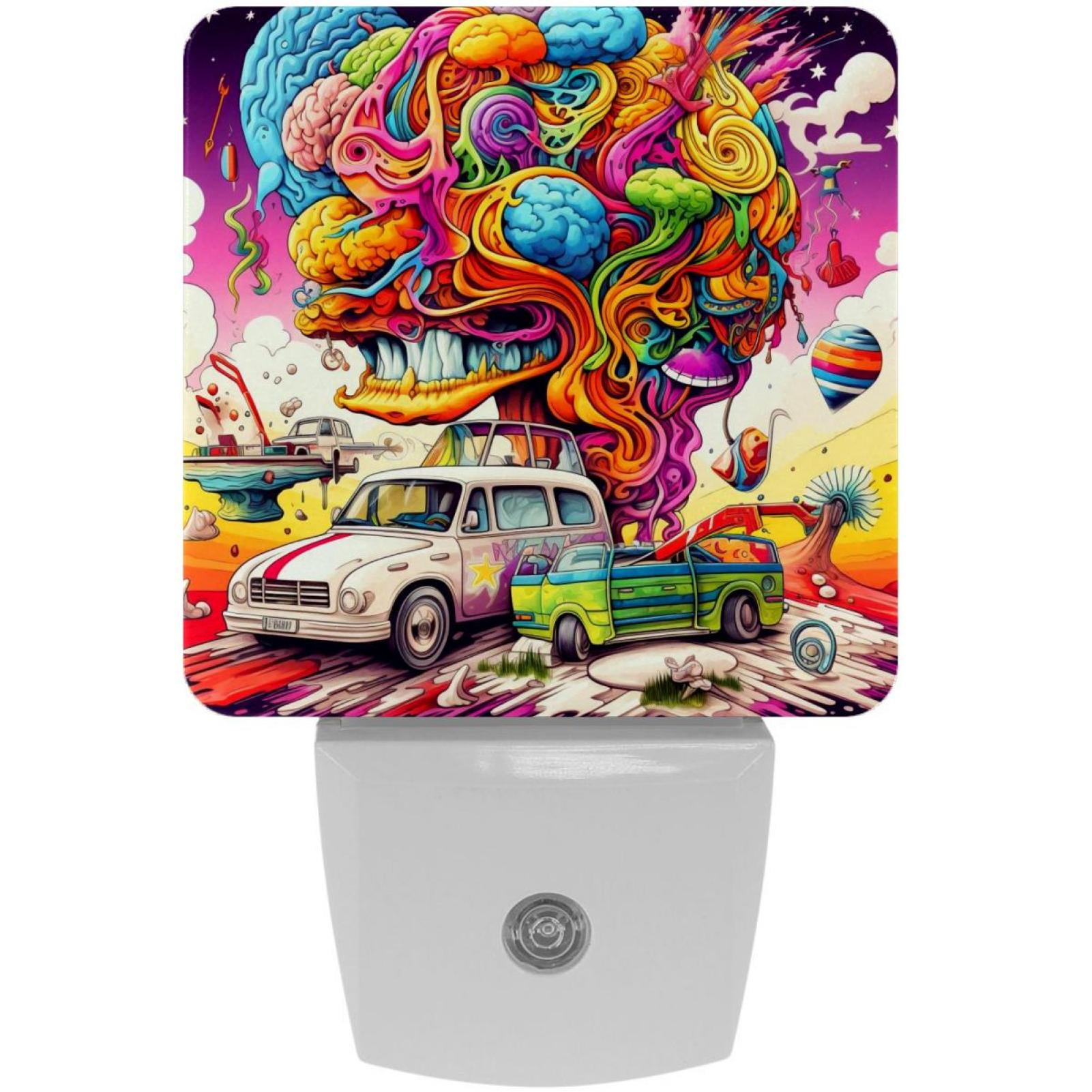 Graffiti LED Square Night Light - Energy Efficient Plug-in Nightlight ...