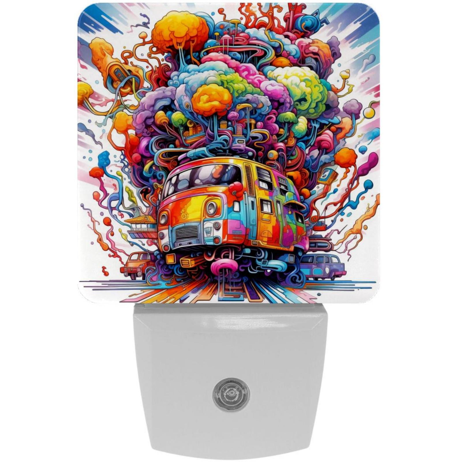 Graffiti LED Square Night Lights - Bedside Lighting Solution for a ...