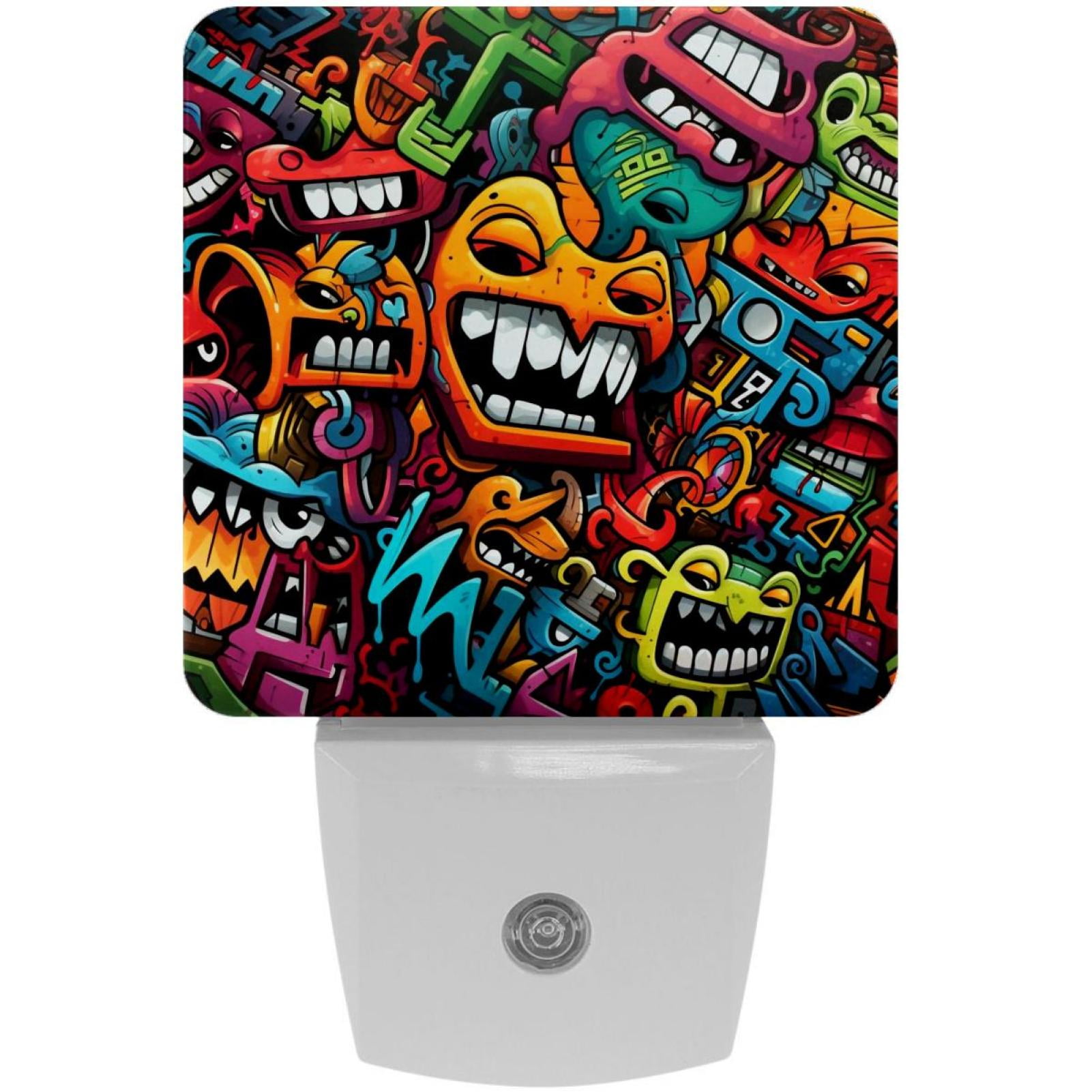 Graffiti LED Square Night Lights - Elegant and Energy Efficient ...