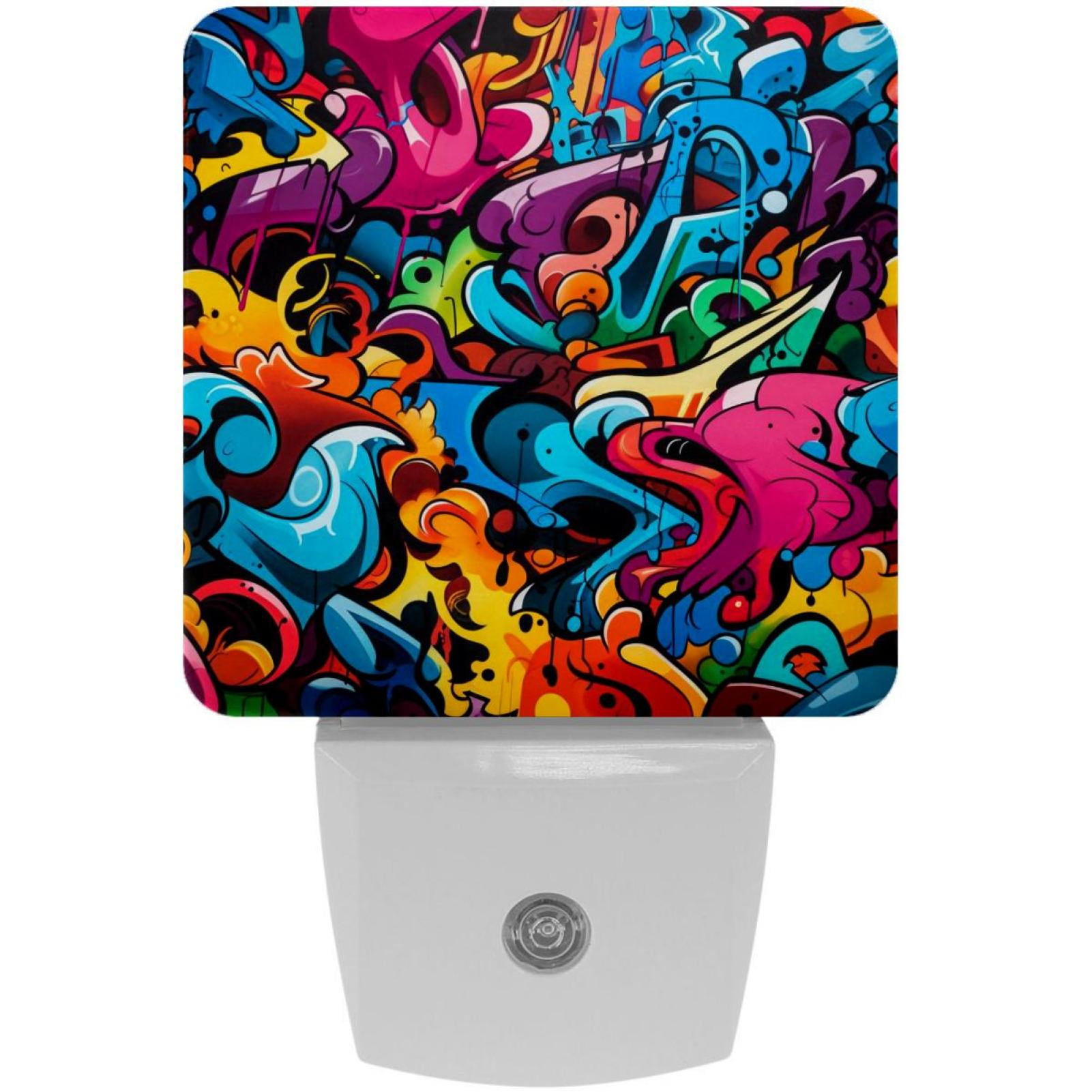 Graffiti LED Square Night Lights - Elegant and Energy Efficient ...