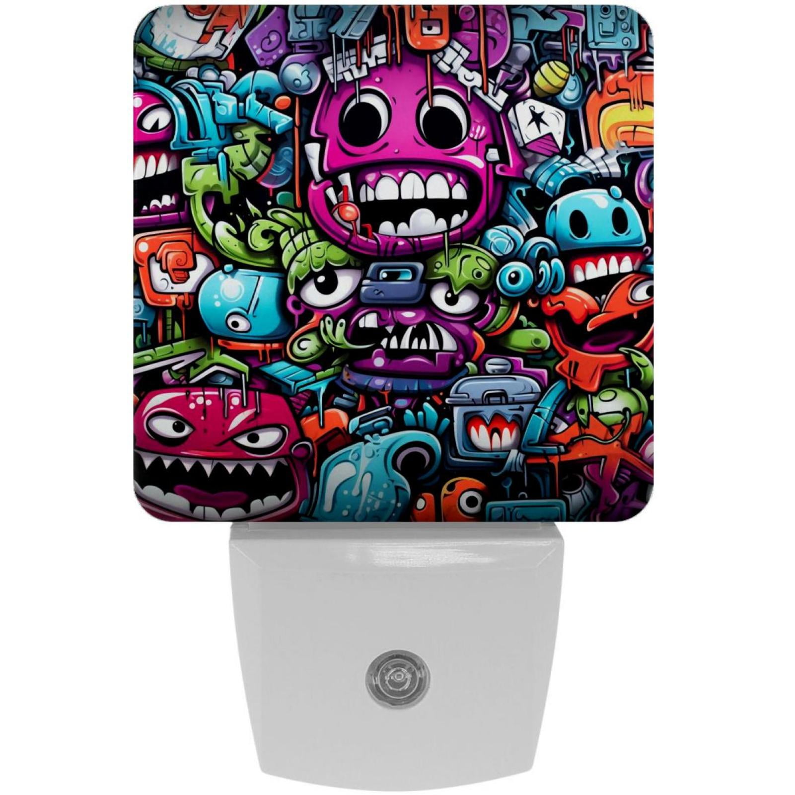 Graffiti LED Square Night Lights - Elegant and Energy Efficient ...