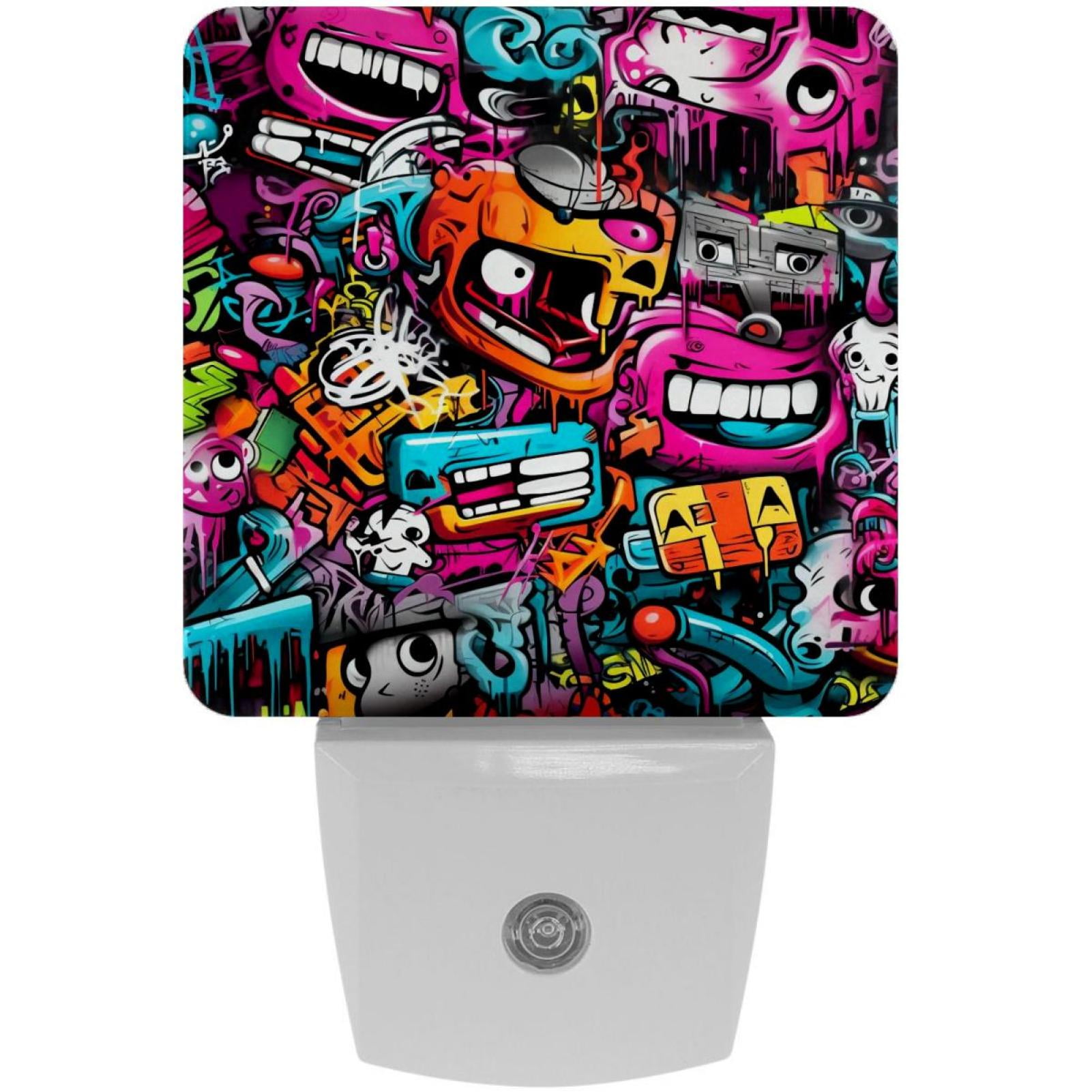 Graffiti LED Square Night Lights - Elegant and Energy Efficient ...