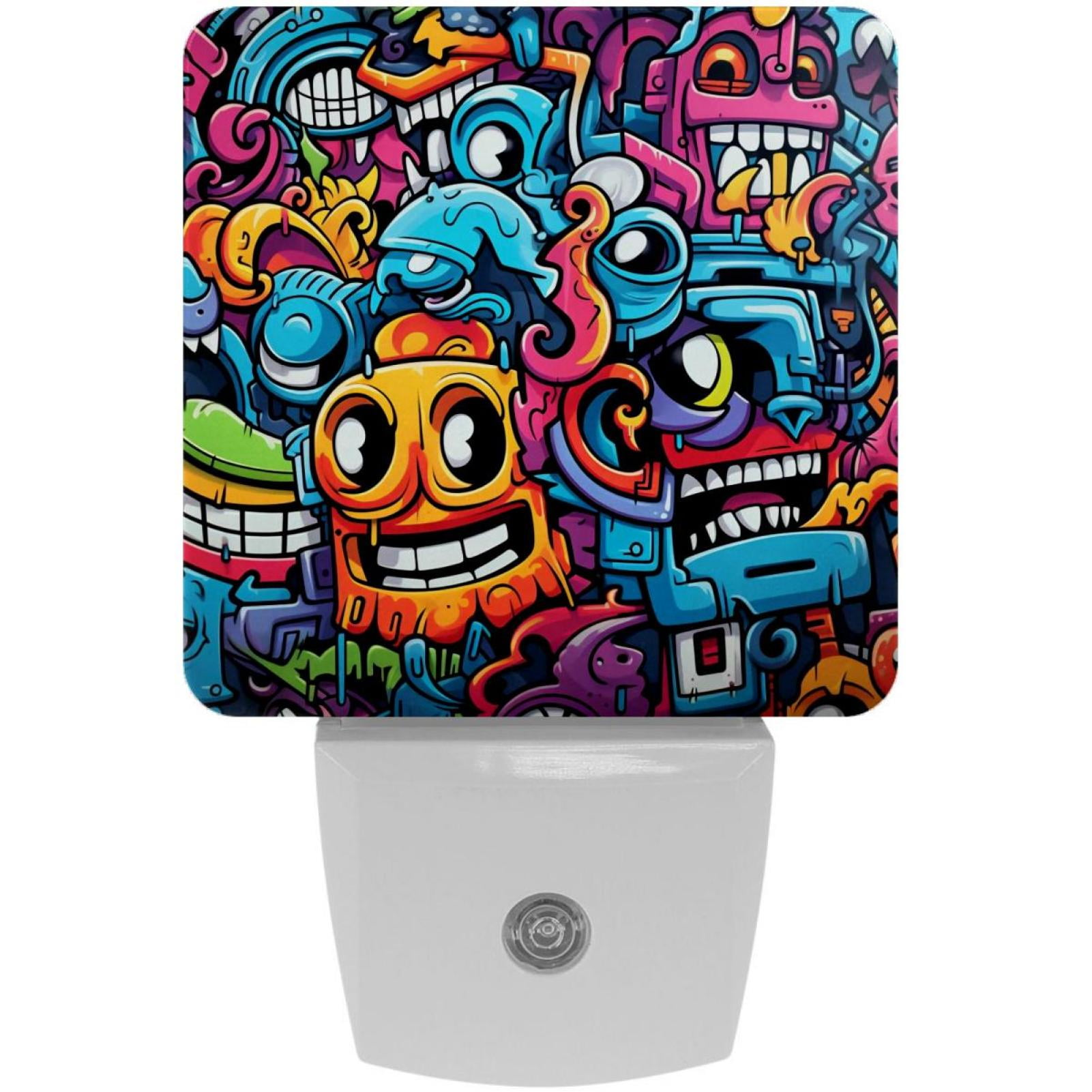 Graffiti LED Square Night Lights - Energy Efficient and Contemporary ...