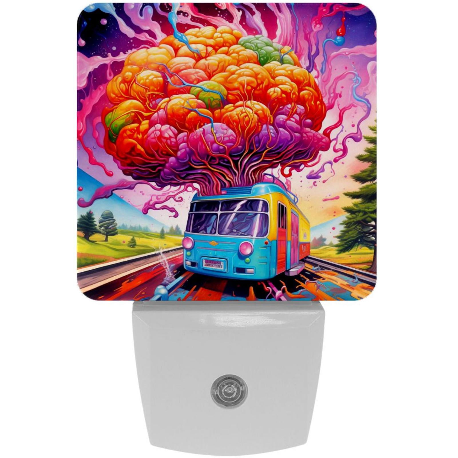 Graffiti LED Square Night Lights - Energy Efficient Plug-in Wall Lamp ...