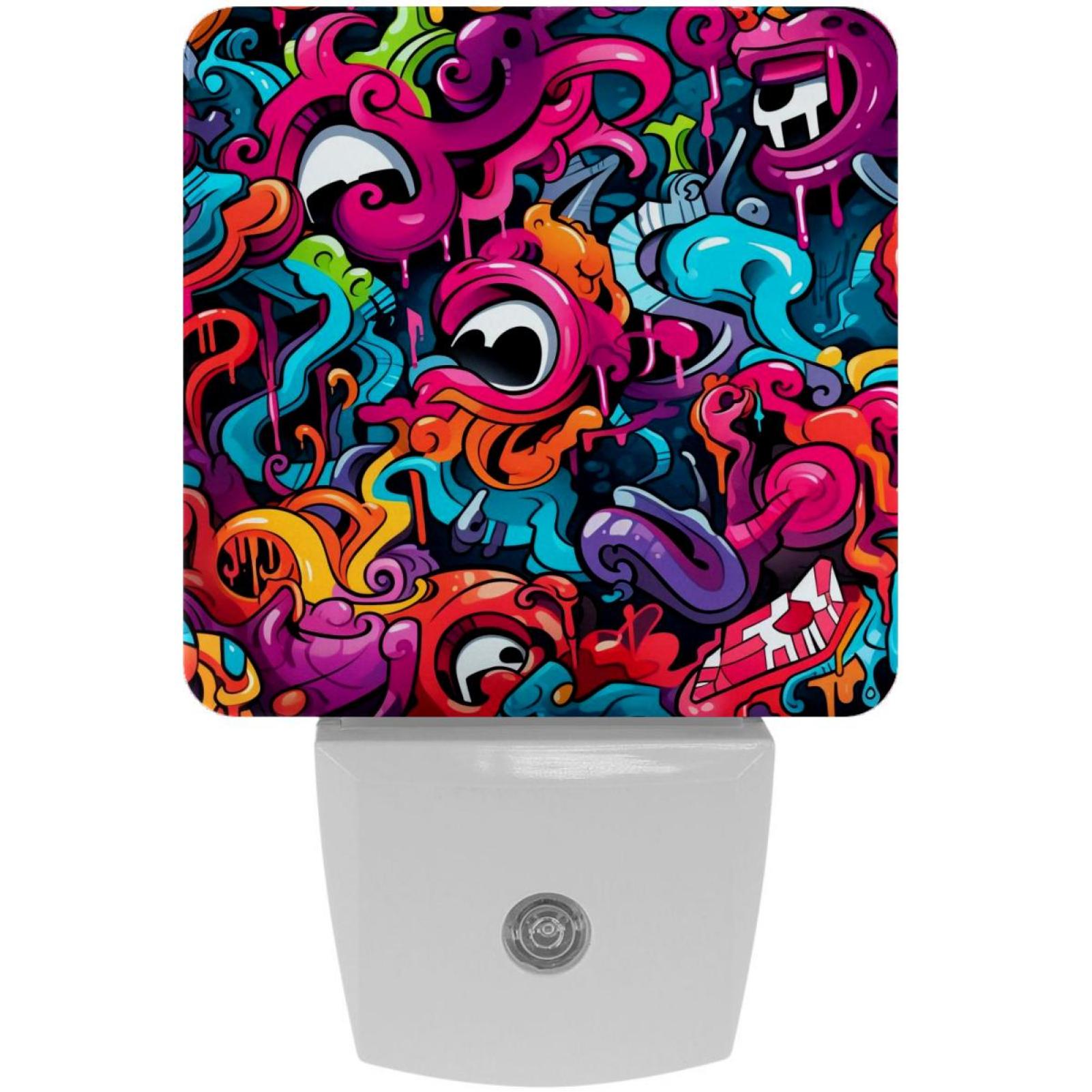 Graffiti LED Square Night Lights - Energy Efficient and Sleek Design ...