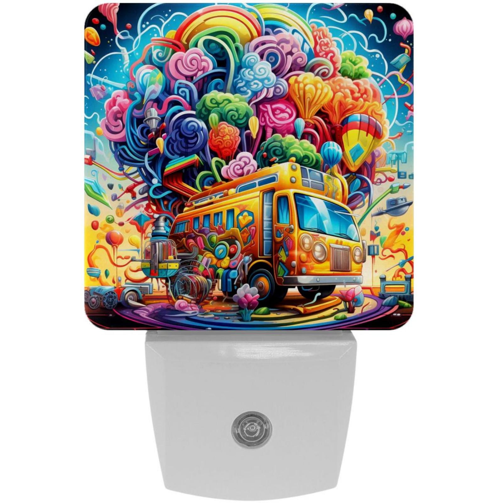 Graffiti LED Square Night Lights - Energy Efficient and Stylish Bedroom ...