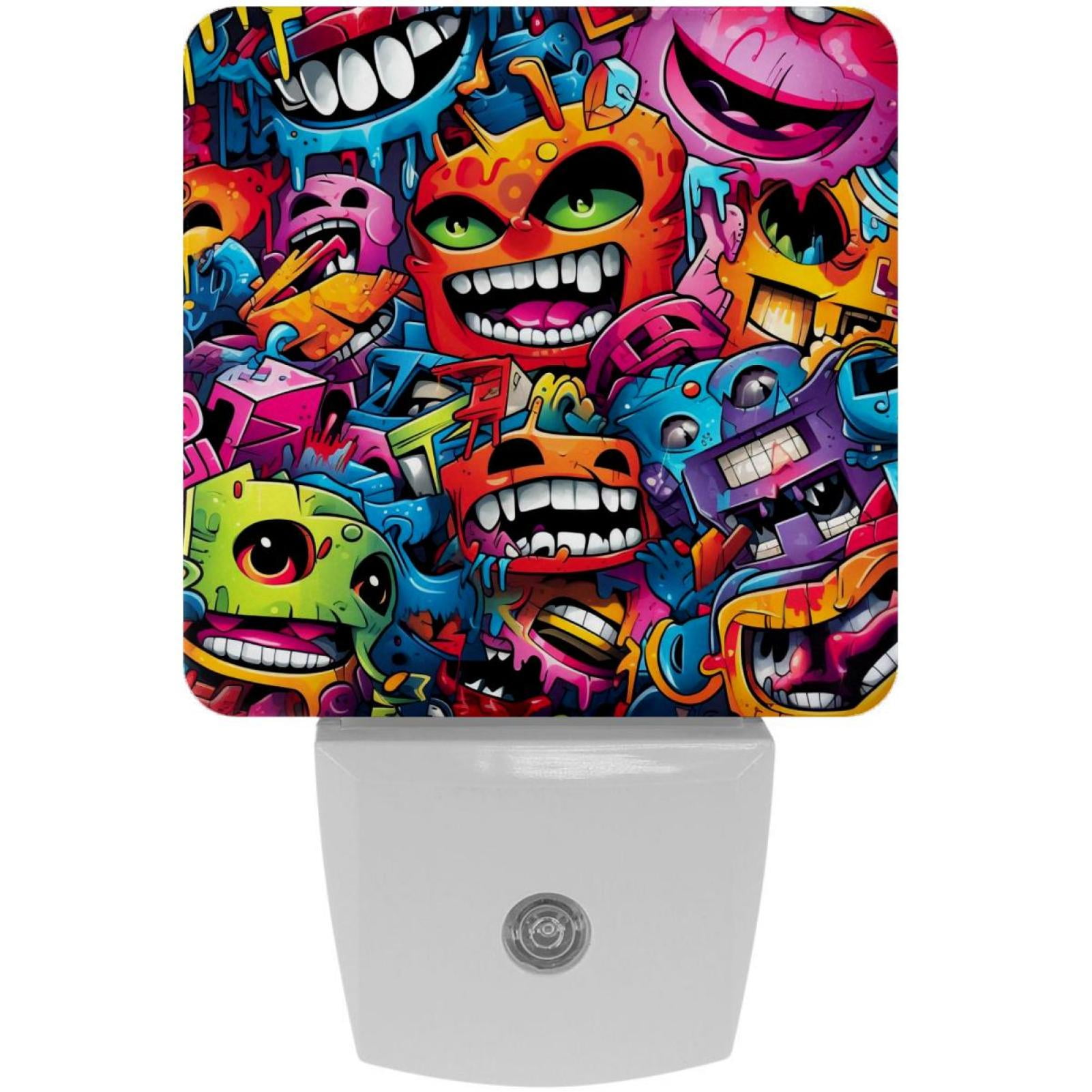 Graffiti LED Square Night Lights: Energy-Efficient and Stylish ...