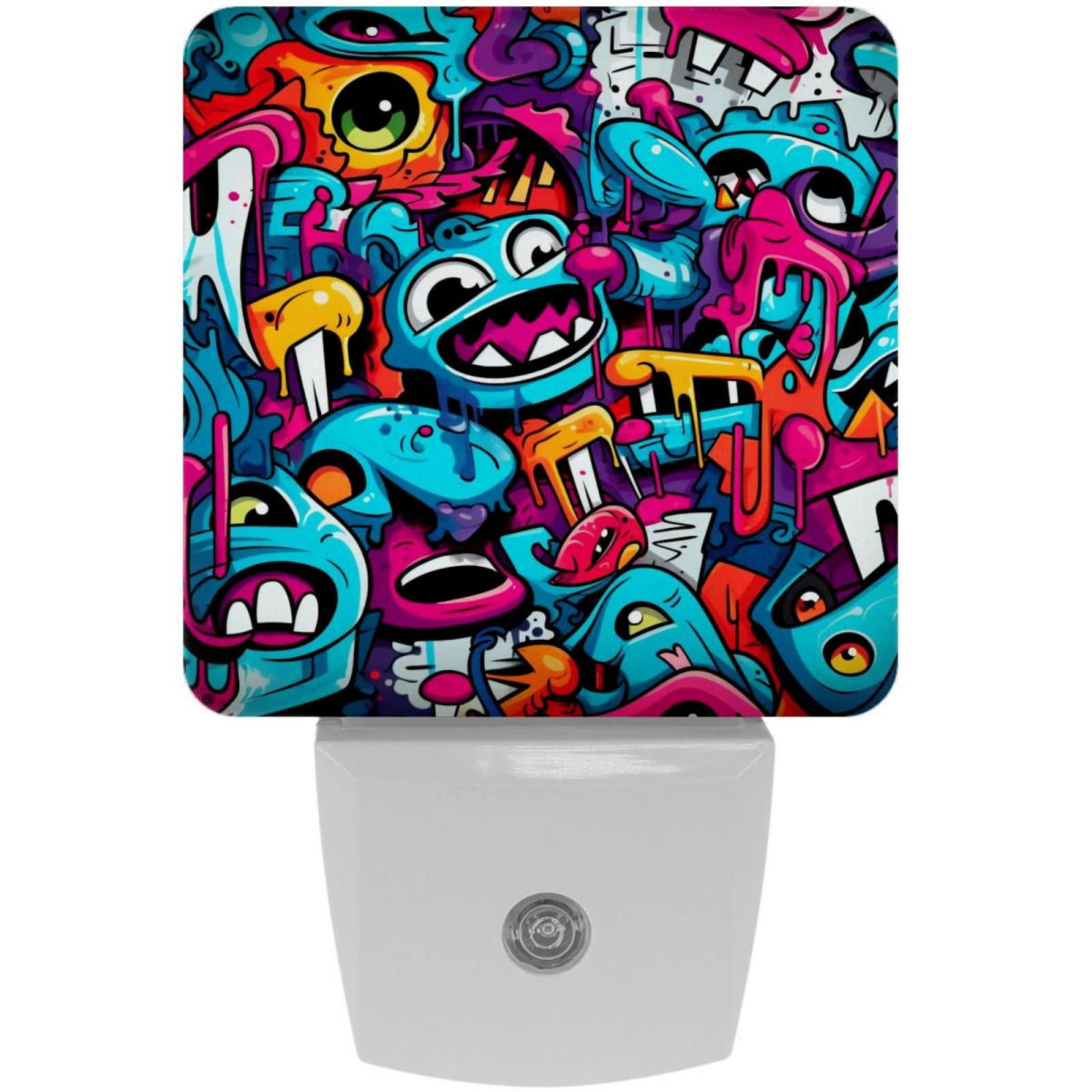 Graffiti LED Square Night Lights- Energy Efficient and Stylish ...