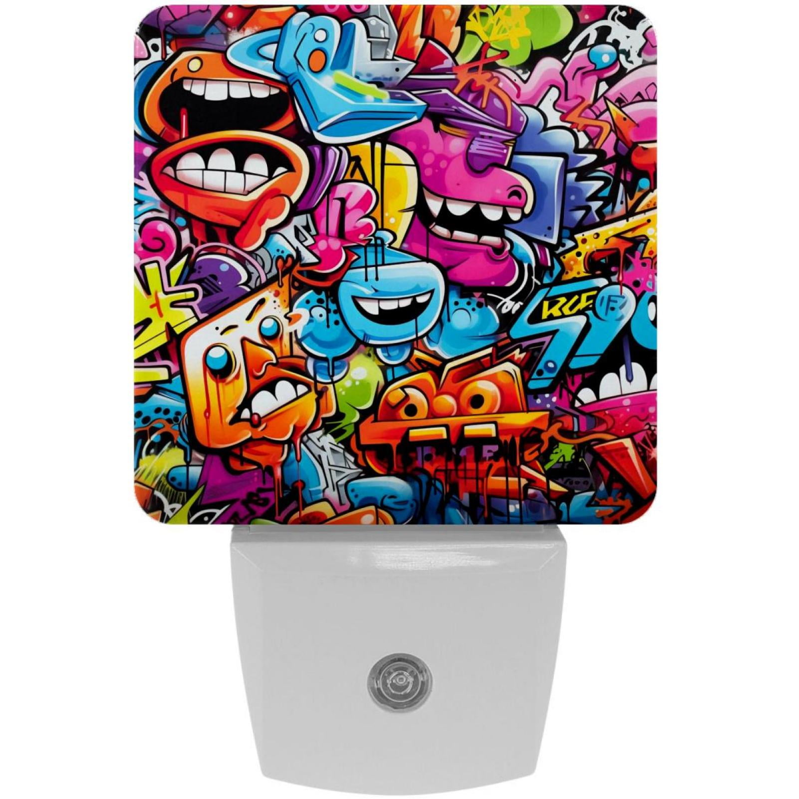 Graffiti LED Square Night Lights - Modern Design, Energy Efficient ...