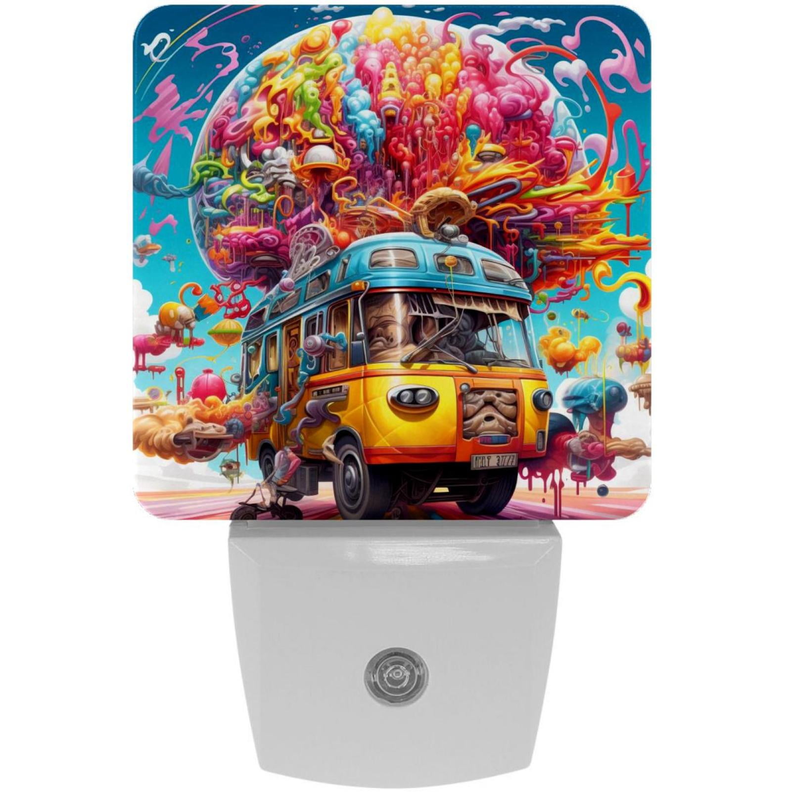 Graffiti LED Square Night Lights - Modern Design, Soft Glow, Energy ...