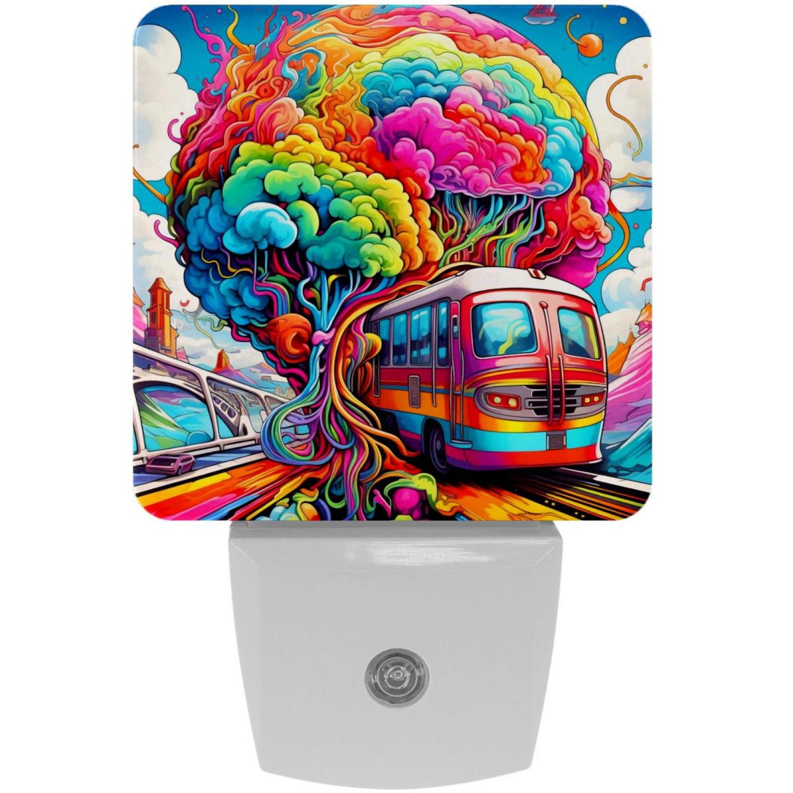 Graffiti LED Square Night Lights- Modern and Energy Efficient Bedside ...