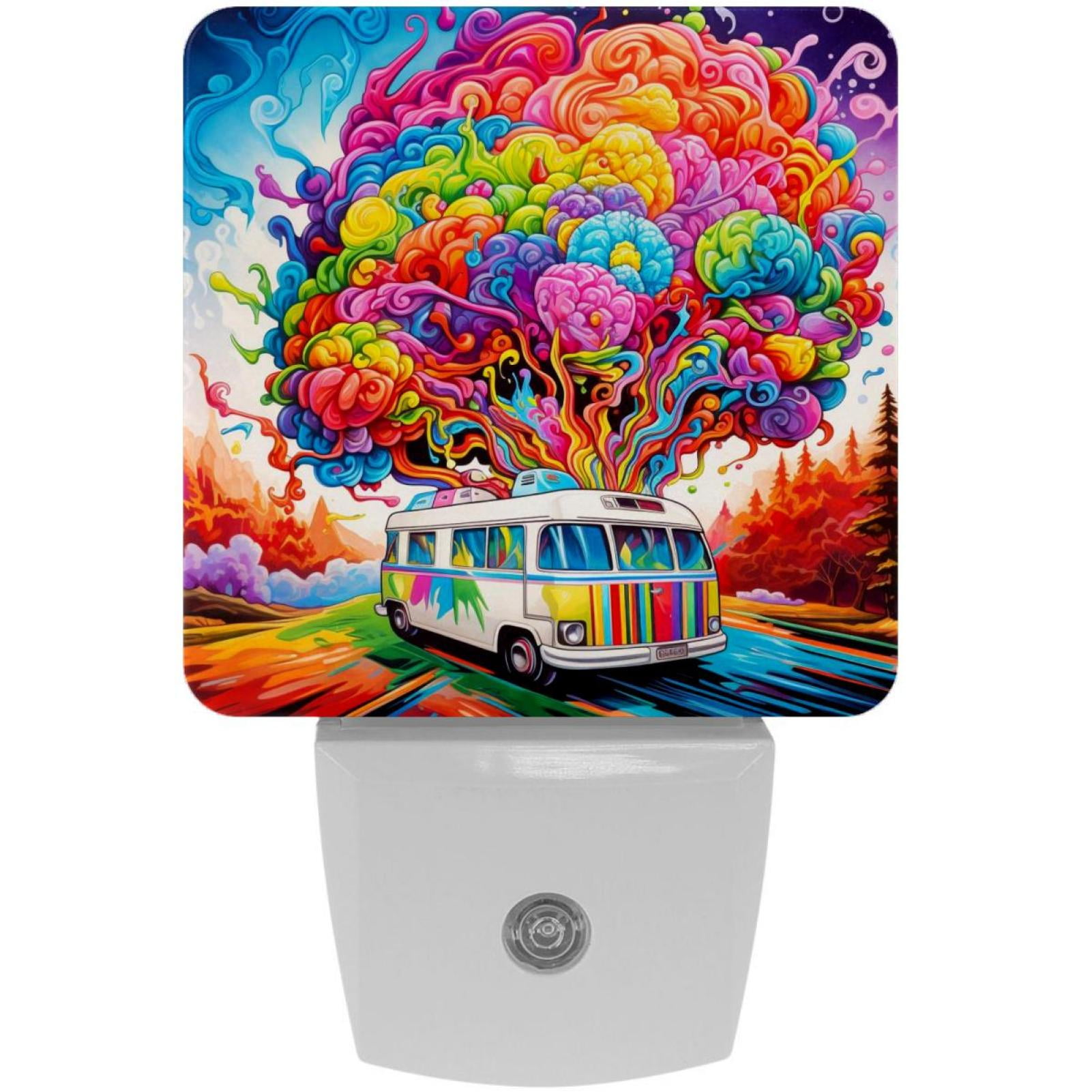 Graffiti LED Square Night Lights- Modern and Energy Efficient Bedside ...