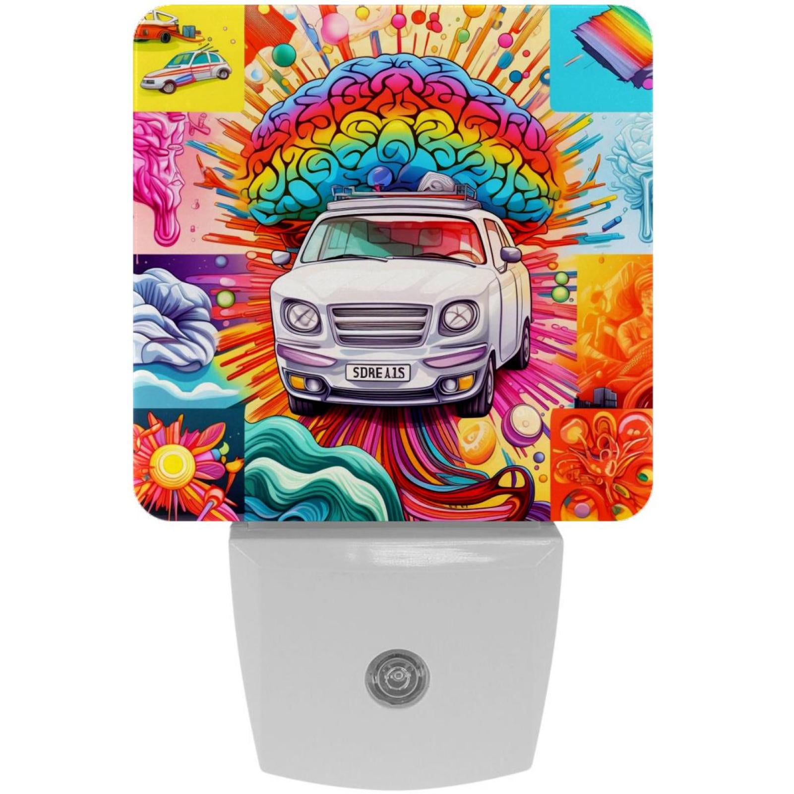 Graffiti LED Square Night Lights - Modern and Versatile Plug-in ...