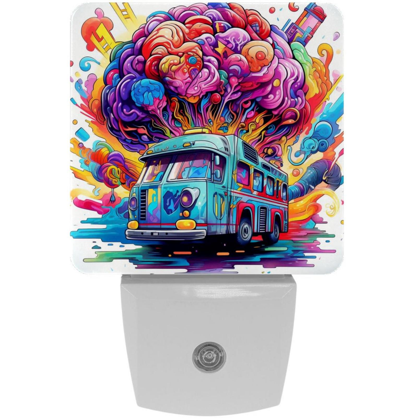 Graffiti LED Square Night Lights - Modern and Versatile Plug-in ...