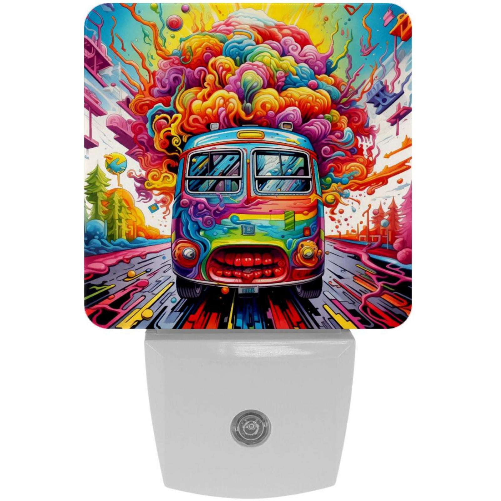 Graffiti LED Square Night Lights - Stylish and Convenient Illumination ...