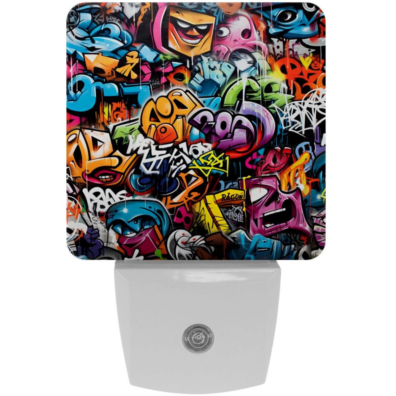 Graffiti LED Square Night Lights - Stylish and Energy-Efficient ...
